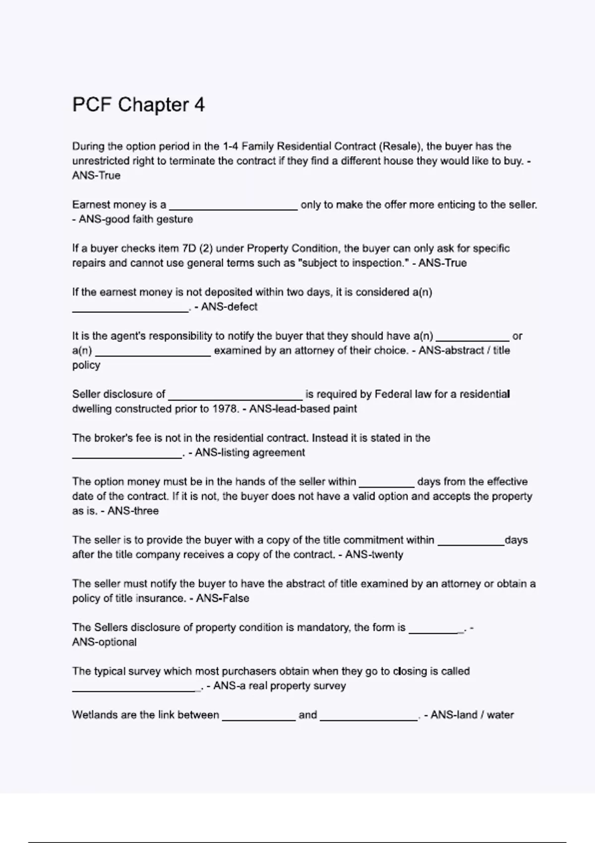 PCF Chapter 4 Questions and Verified Answers |100% Correct | Complete ...