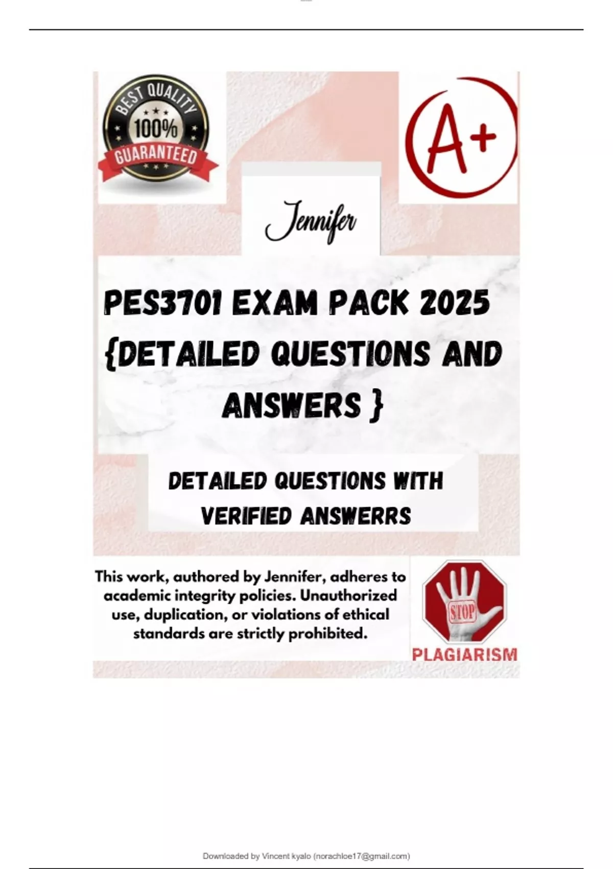 PES3701 EXAM PACK 2025 {DETAILED QUESTIONS AND ANSWERS } - PES3701 ...