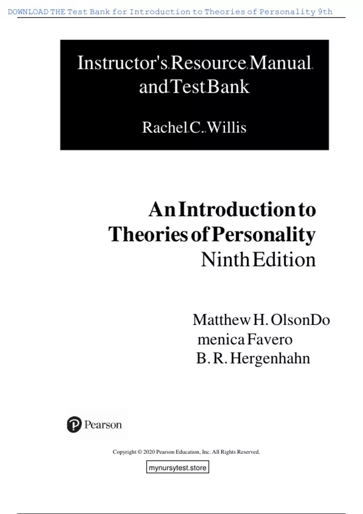 Instructor Manual (Lecture Notes Only) With Test Bank for An ...