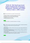 FEMA IS- 230e Final Exam (Latest 2024/ 2025 Update) Fundamentals of ...