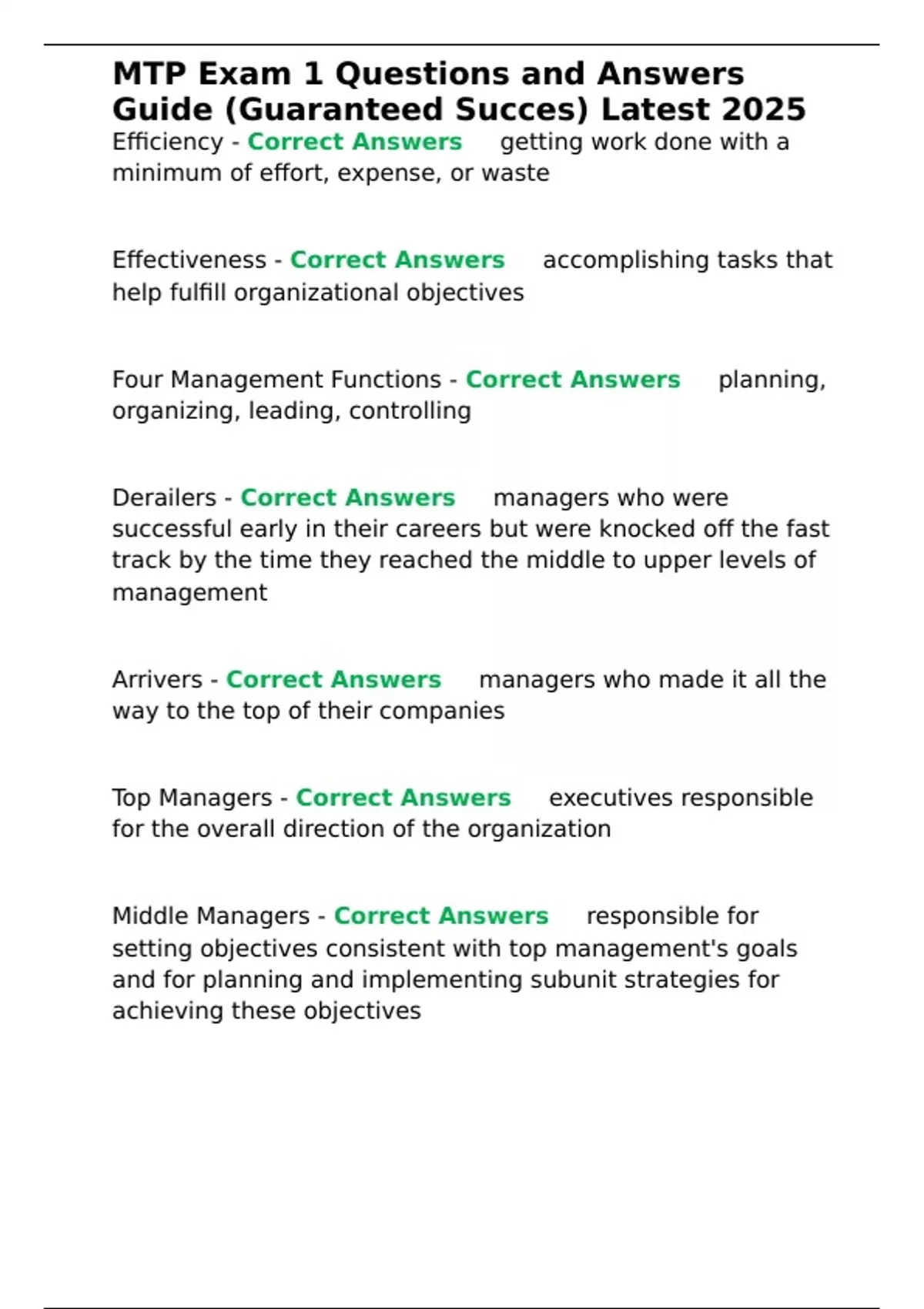 MTP Exam 1 Questions and Answers Guide (Guaranteed Succes) Latest 2025 ...