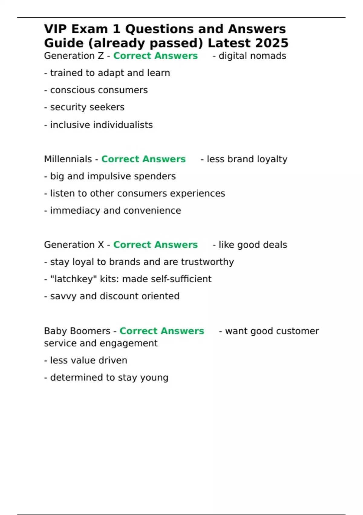 VIP Exam 1 Questions and Answers Guide (already passed) Latest 2025 ...