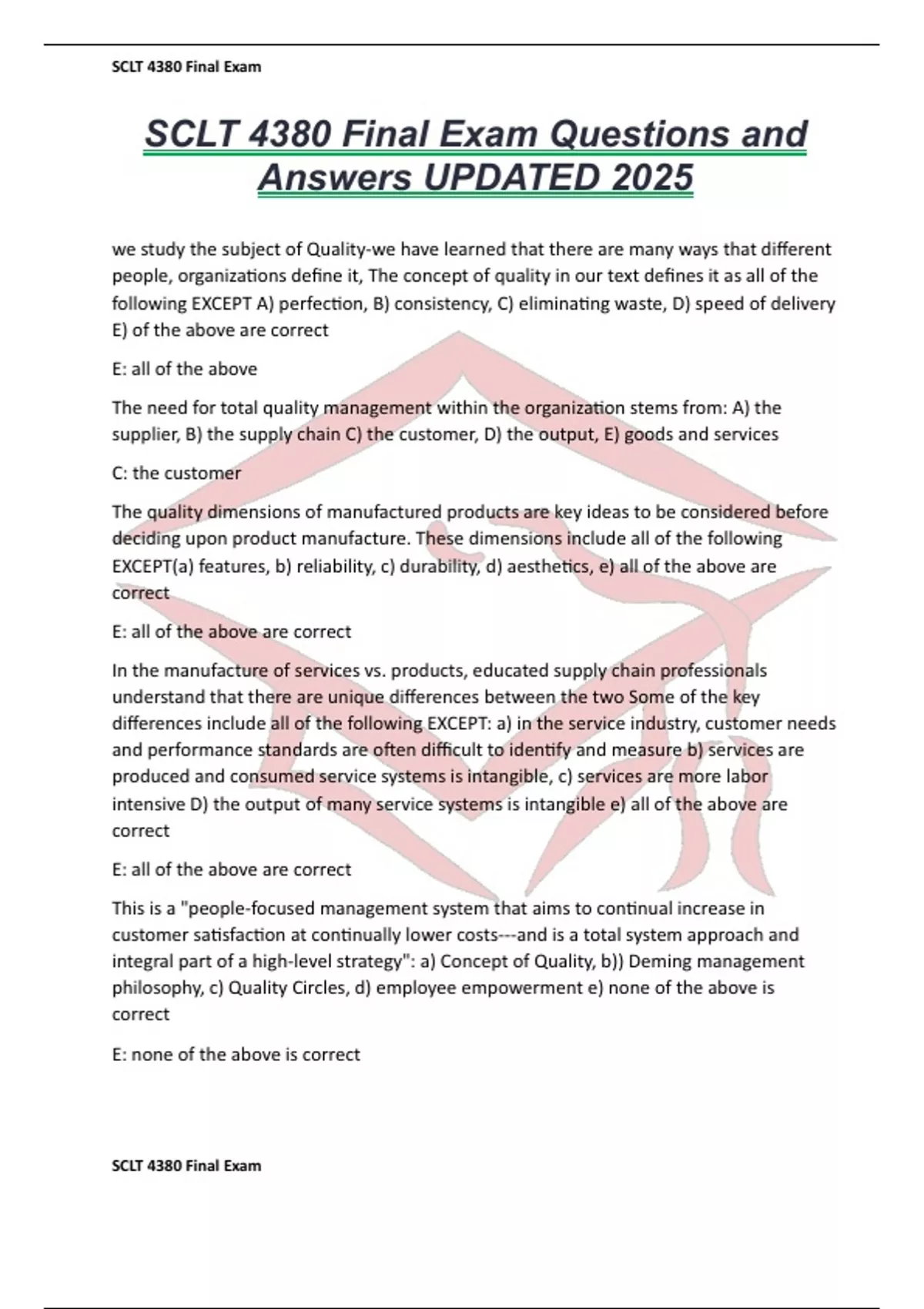 SCLT 4380 Final Exam Questions and Answers UPDATED 2025 - SCLT 4380 - Stuvia US