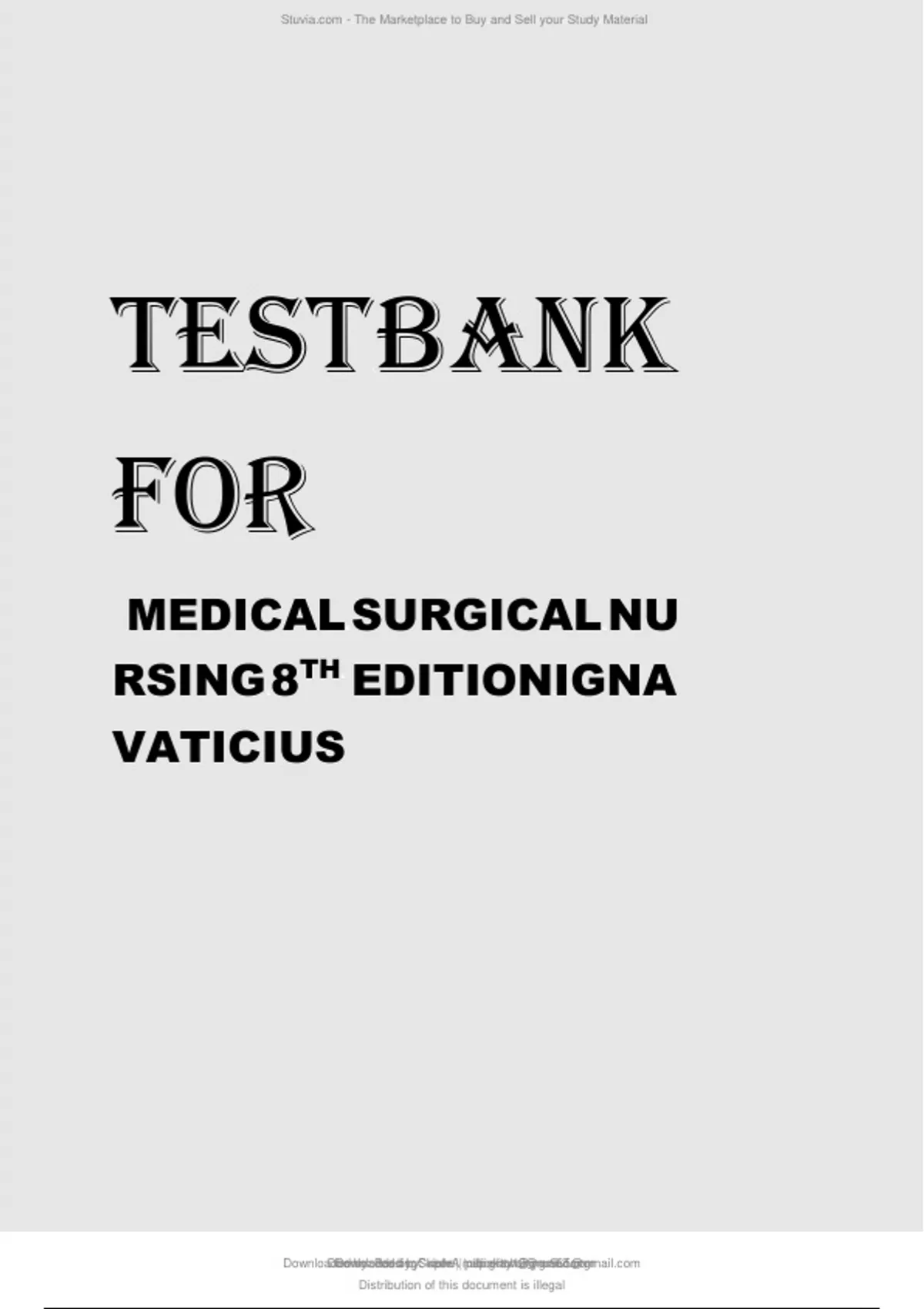Test Bank for Medical-Surgical Nursing, 8th Edition, by Mary Ann Linton ...
