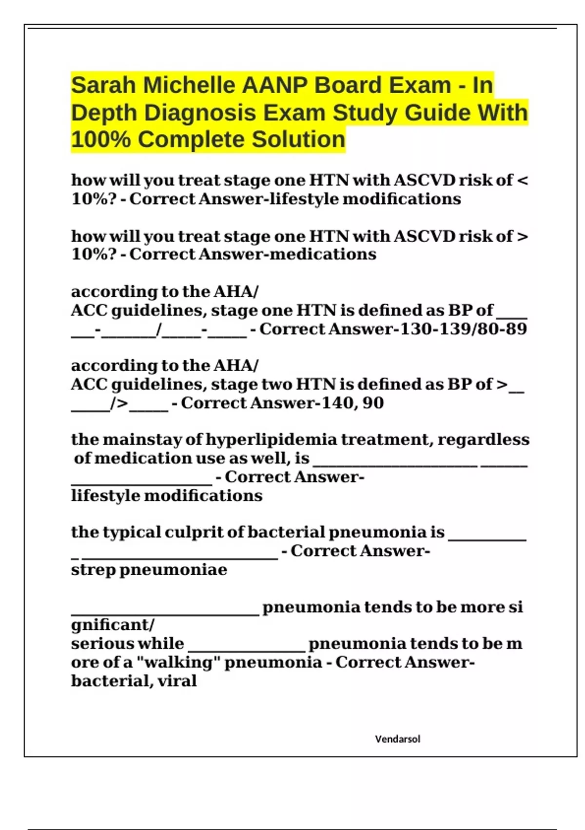 Package deal for Sarah Michelle Crash Course Review Exam Study Guide ...