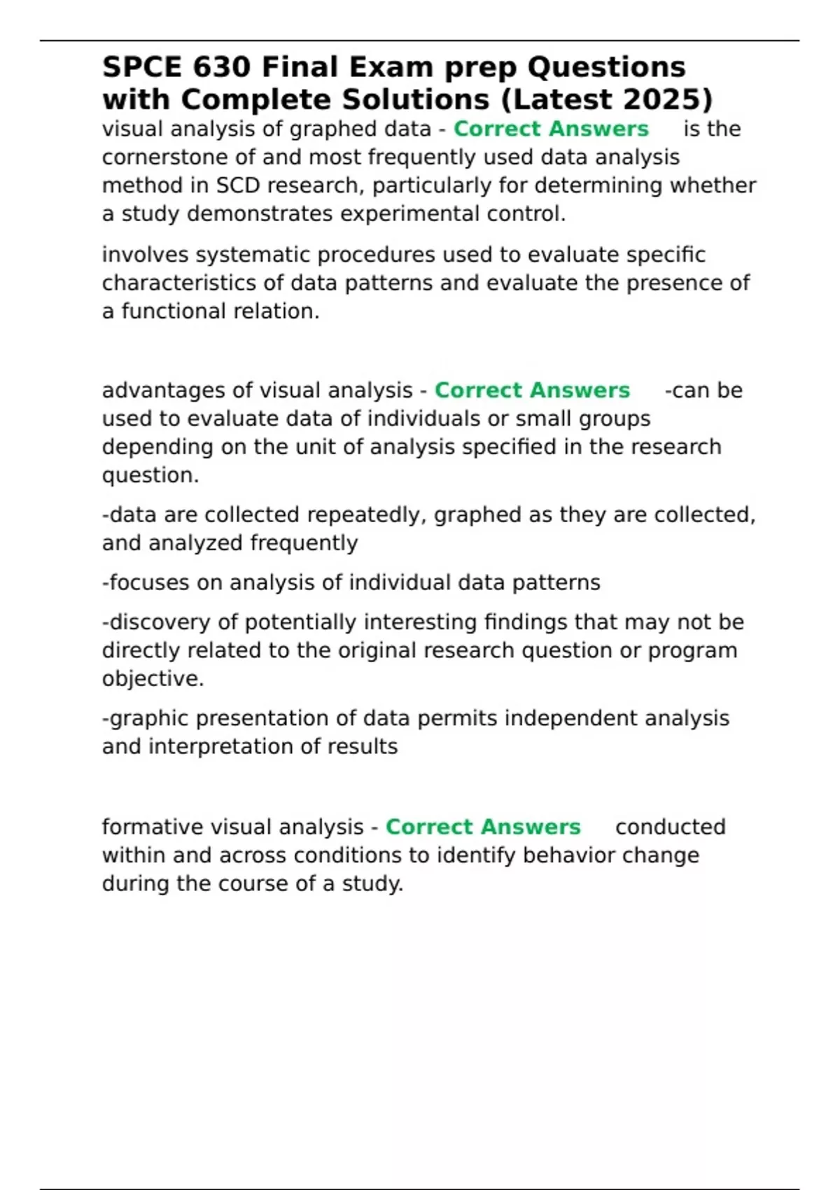 SPCE 630 Final Exam prep Questions with Complete Solutions (Latest 2025 ...