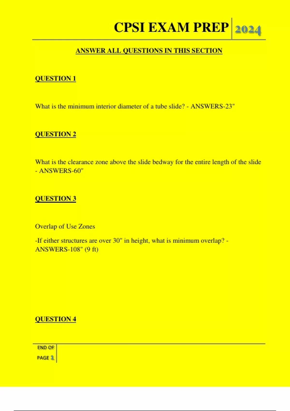 CPSI EXAM PREP QUESTIONS AND ANSWERS 2025 - CPSI - Certified Playground ...