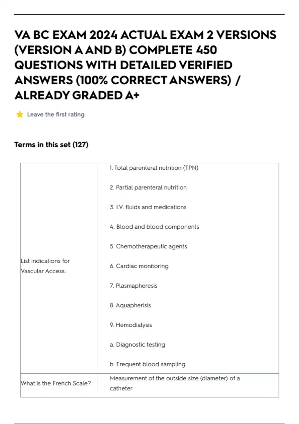 VA BC EXAM 2024 ACTUAL EXAM 2 VERSIONS (VERSION AAND B) COMPLETE 450 QUESTIONS WITH DETAILED ...