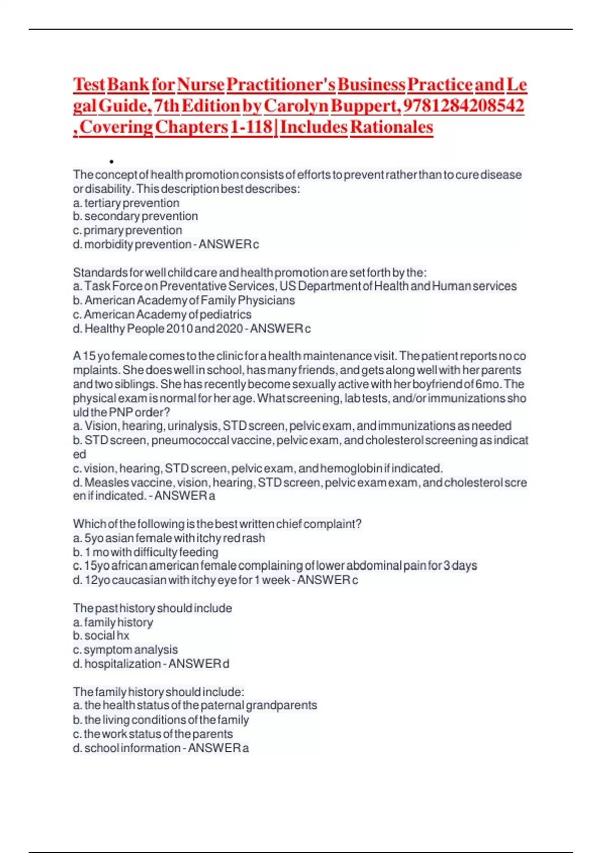 Nurse Practitioner’s Business Practice and Legal Guide 7th Edition ...