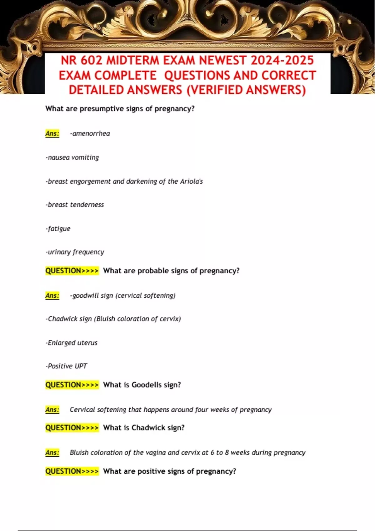 NR 602 MIDTERM EXAM NEWEST EXAM COMPLETE QUESTIONS AND CORRECT DETAILED ...