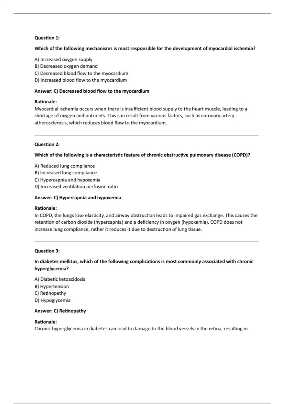 WGU D115 OA ADVANCED PATHOPHYSIOLOGYEXAM 2024 | ACTUAL EXAM QUESTIONS ...