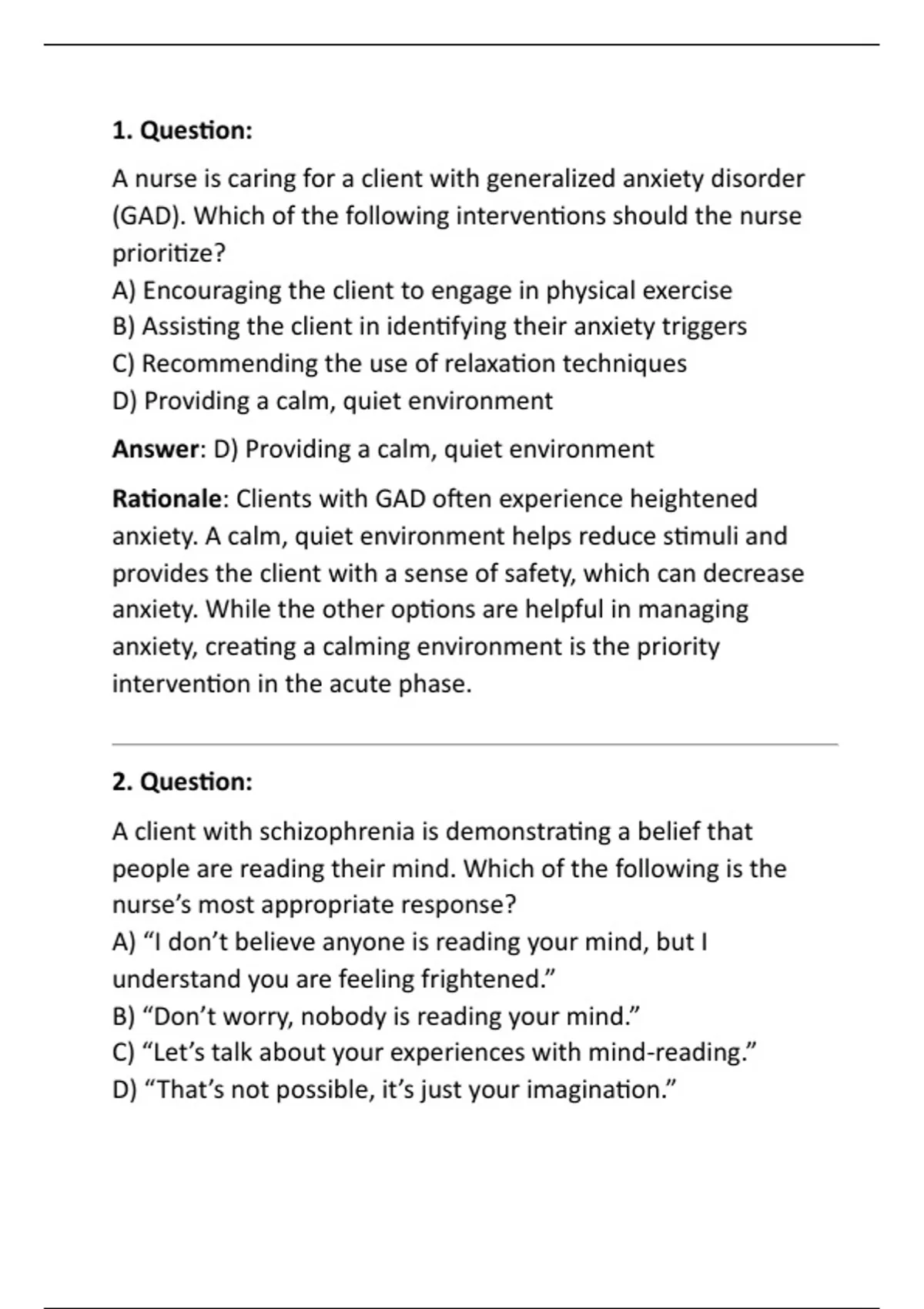 ATI Capstone Mental health Assessment Questions and Answers /Verified ...