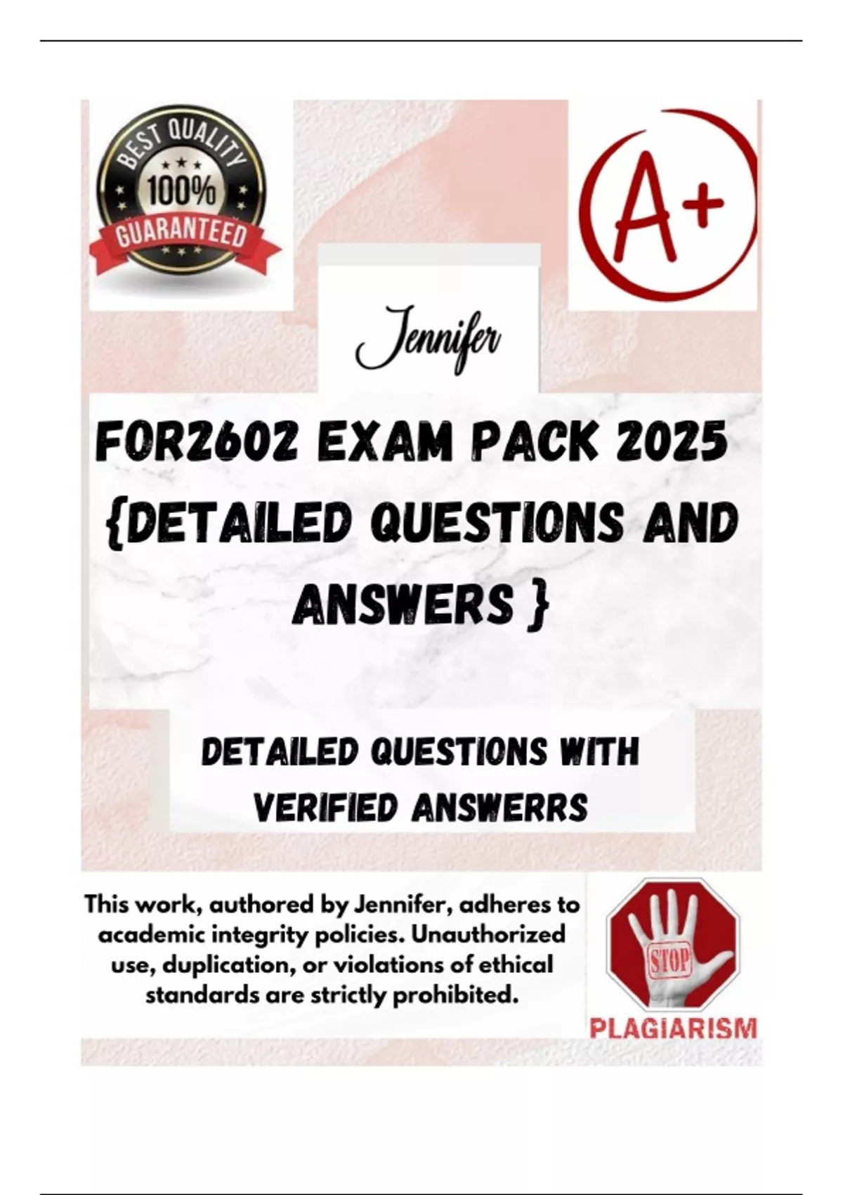 FOR2602 EXAM PACK 2025 {DETAILED QUESTIONS AND ANSWERS } - FOR2602 ...