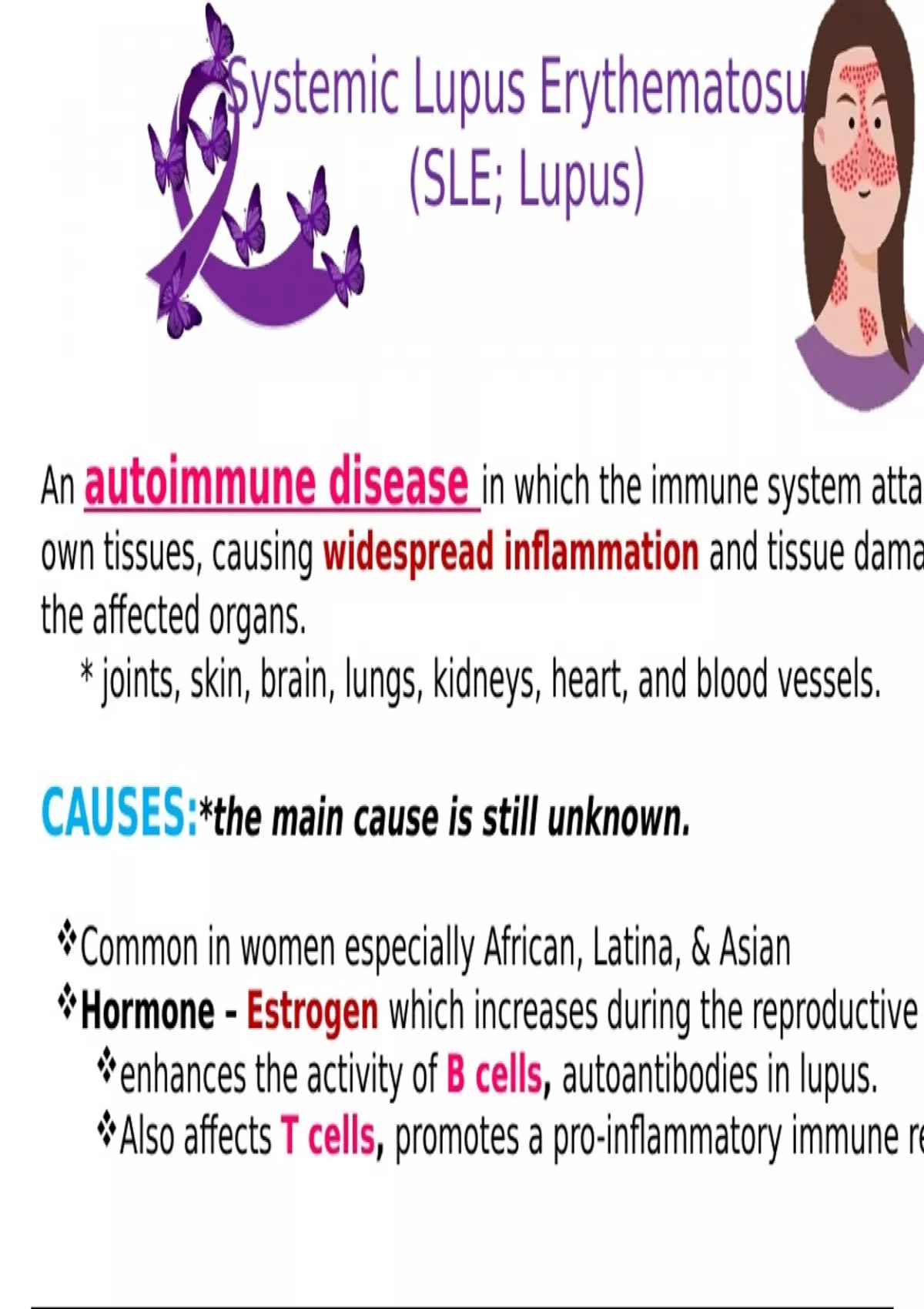 "Systemic Lupus Erythematosus (SLE): Pathophysiology, Diagnosis, Treatment, and Nursing Care ...