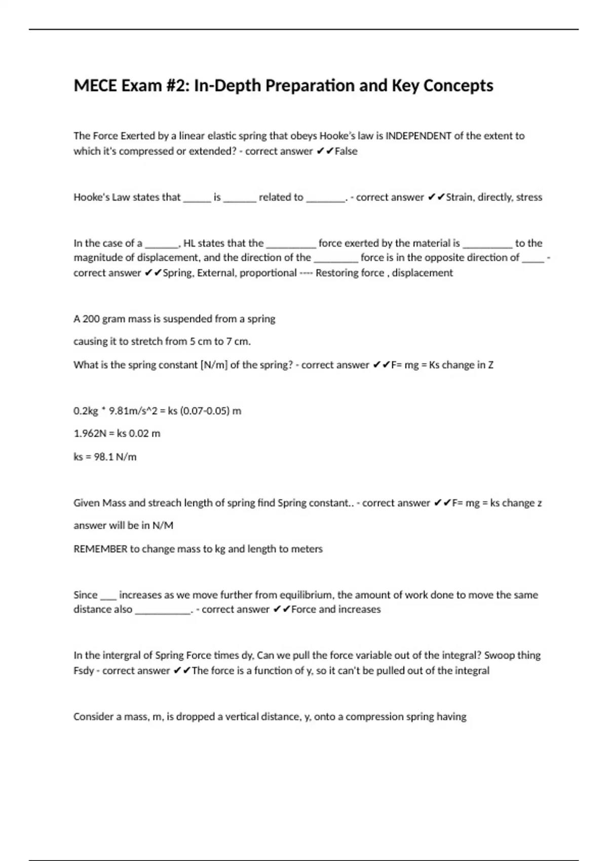 MECE Exam #2: In-Depth Preparation and Key Concepts - MECE - Stuvia US