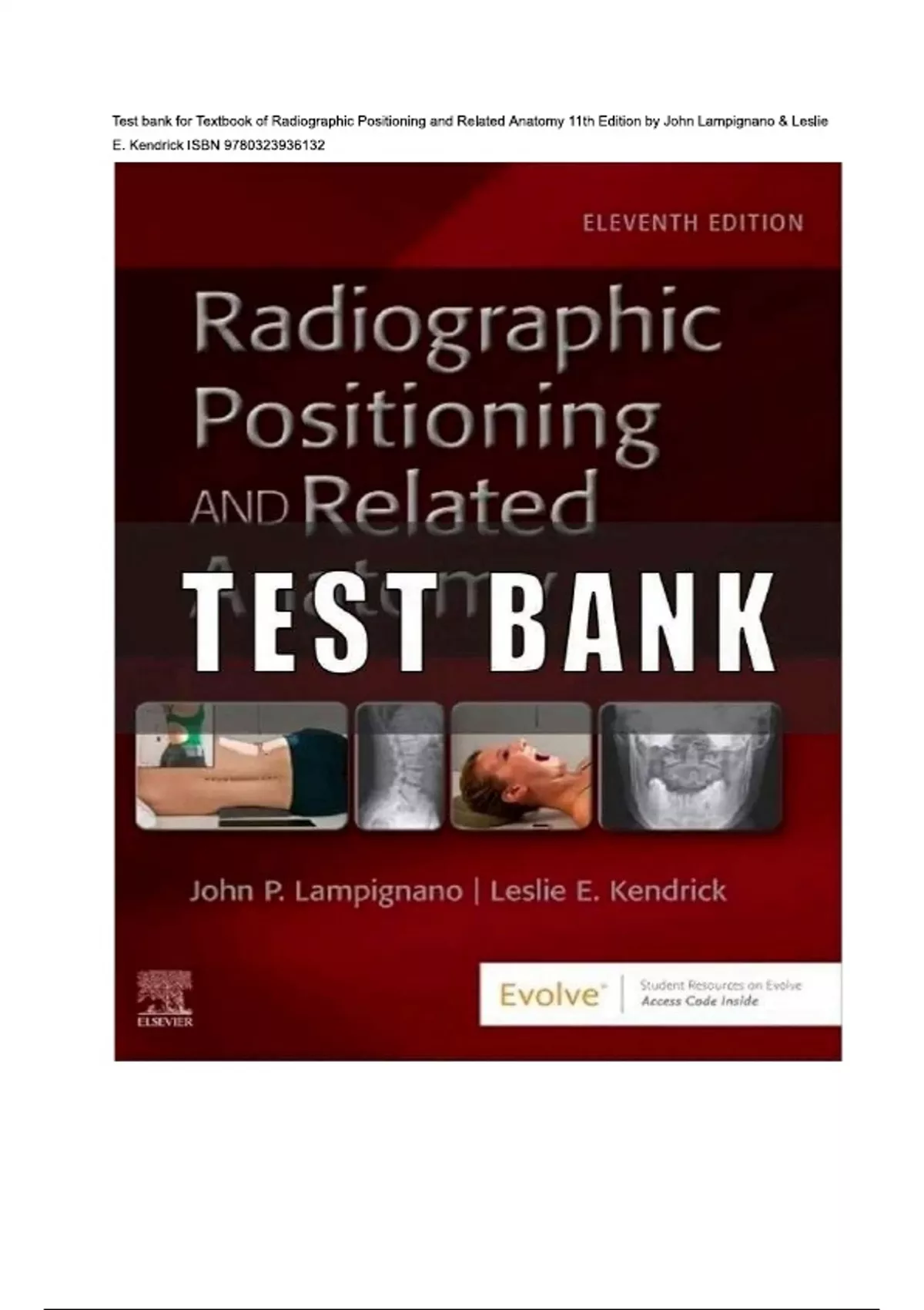 Test Bank For Bontrager's Textbook of Radiographic Positioning and ...