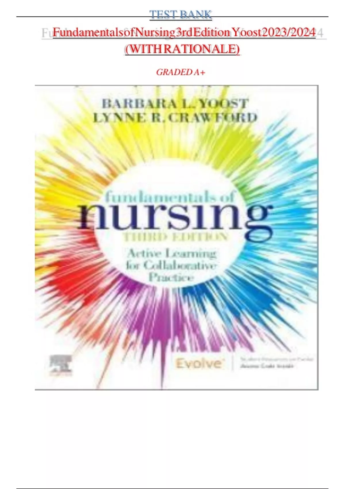 Fundamentals of Nursing 3rd Edition Yoost Test Bank Chapter 01 NURSING ...