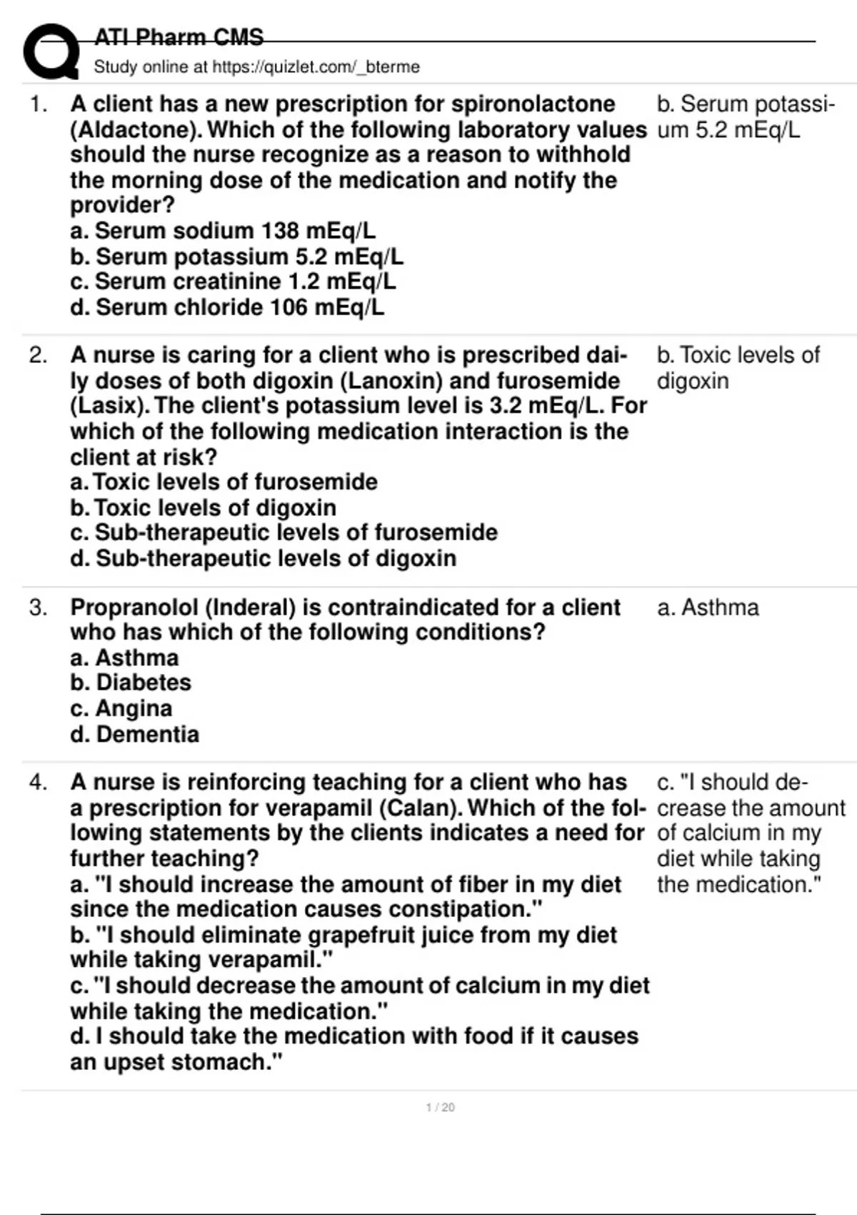 PHARMACOLOGY CMS PROCTORED EXAM 2023/ 2024 NEW!!! QUESTIONS AND ...