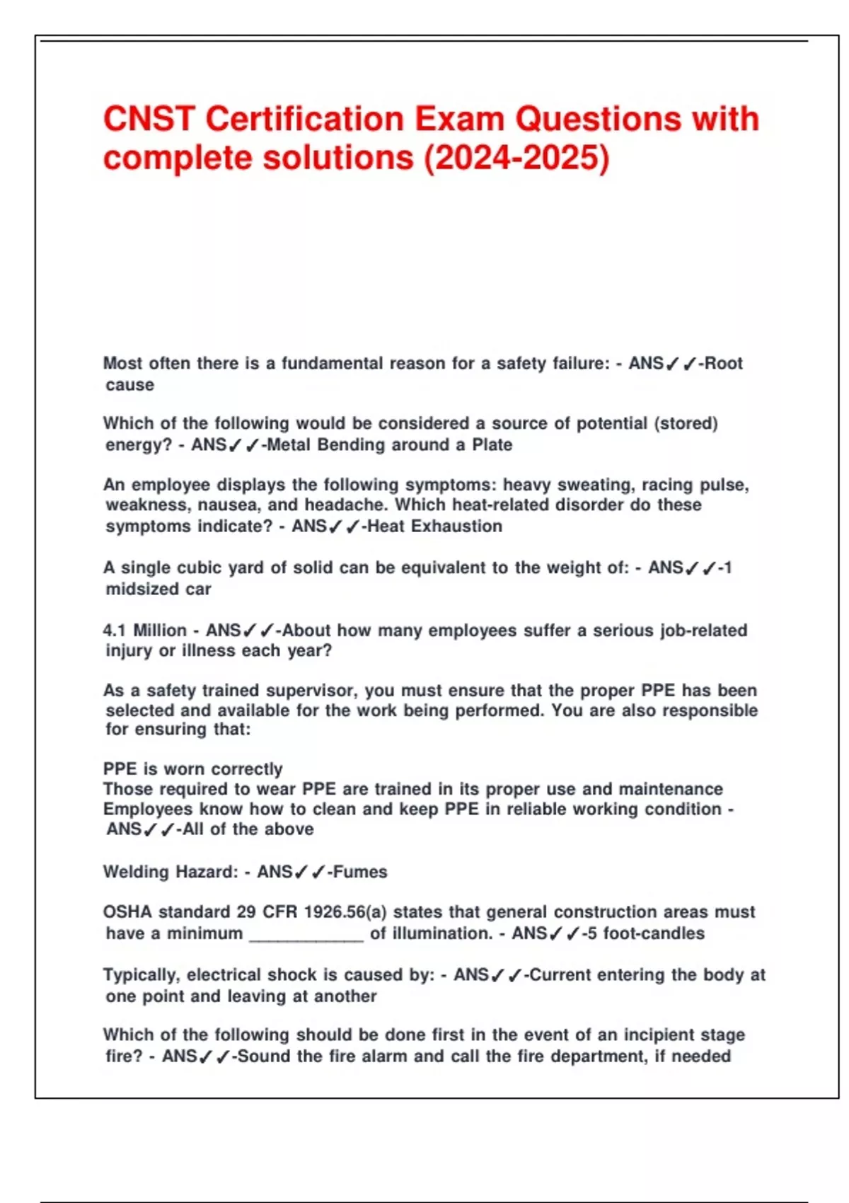 CNST Certification Exam Questions with complete solutions (). - CNST ...