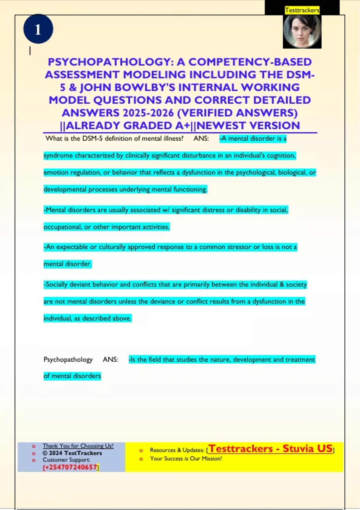 PSYCHOPATHOLOGY: A COMPETENCY-BASED ASSESSMENT MODELING INCLUDING THE ...