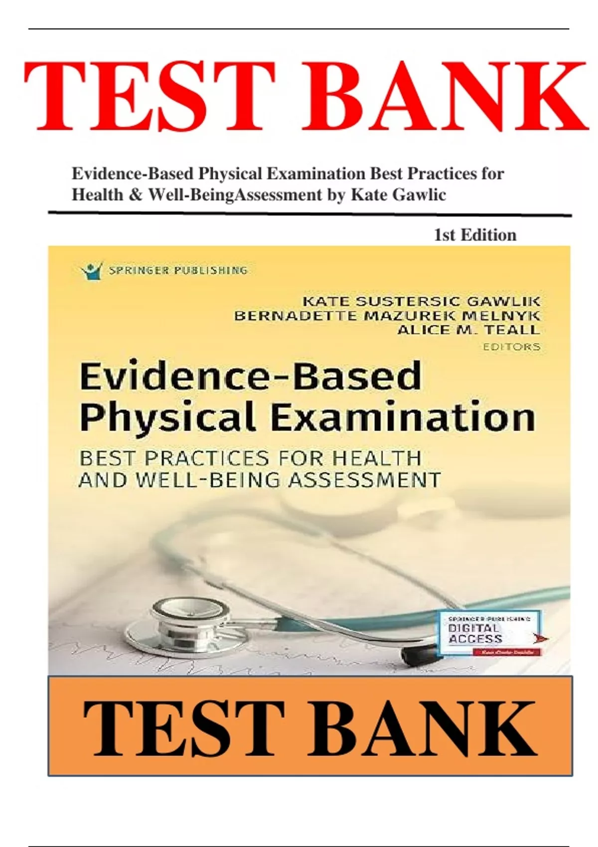 TEST BANK Evidence-Based Physical Examination Best Practices for Health ...