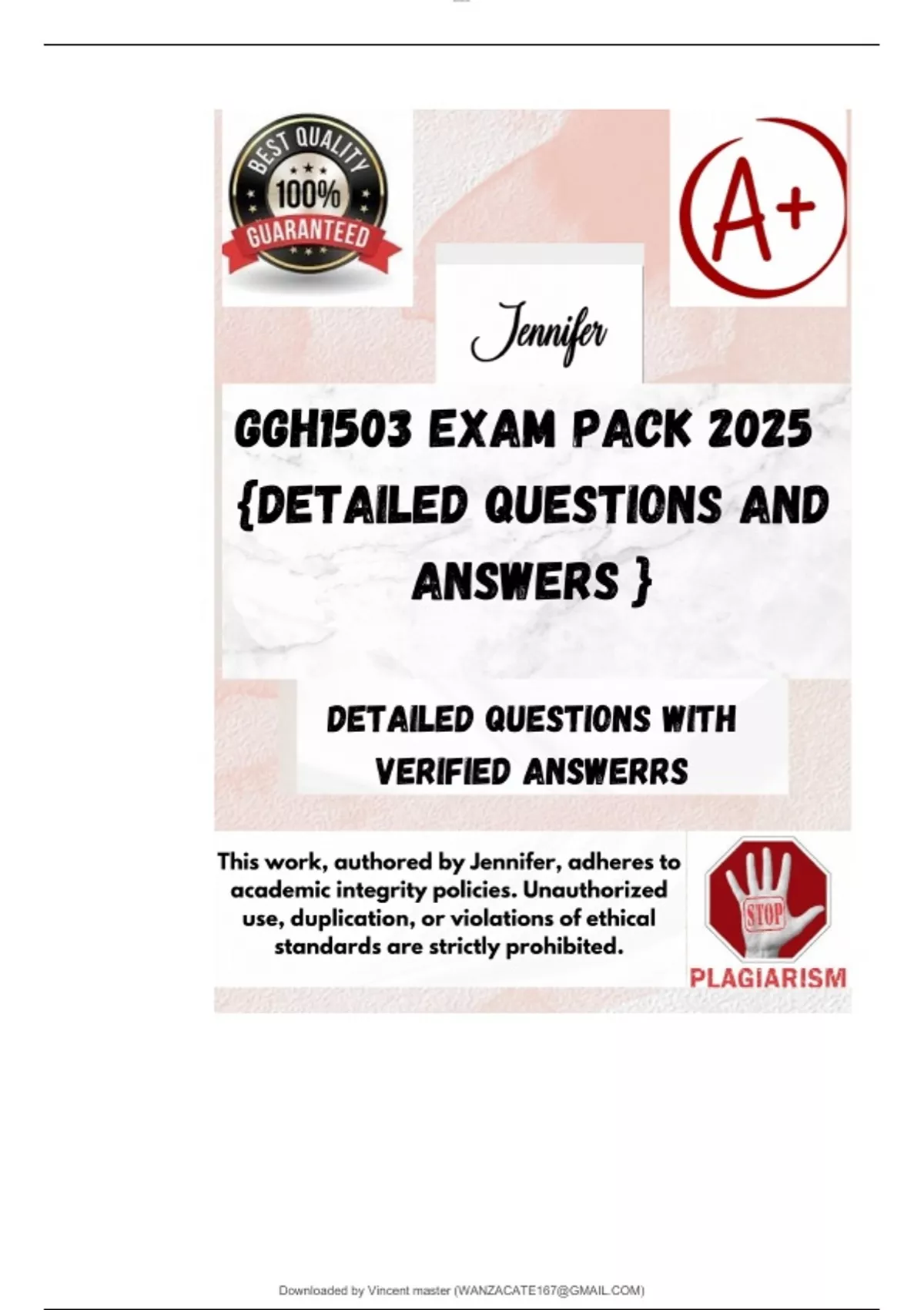 GGH1503 EXAM PACK 2025 {DETAILED QUESTIONS AND ANSWERS } - GGH1503 ...