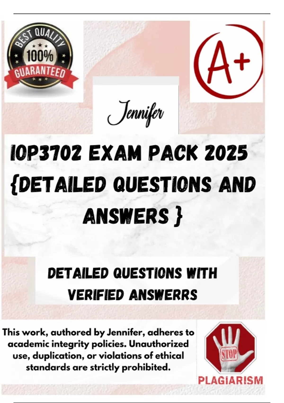IOP3702 EXAM PACK 2025 {DETAILED QUESTIONS AND ANSWERS } - Personnel ...