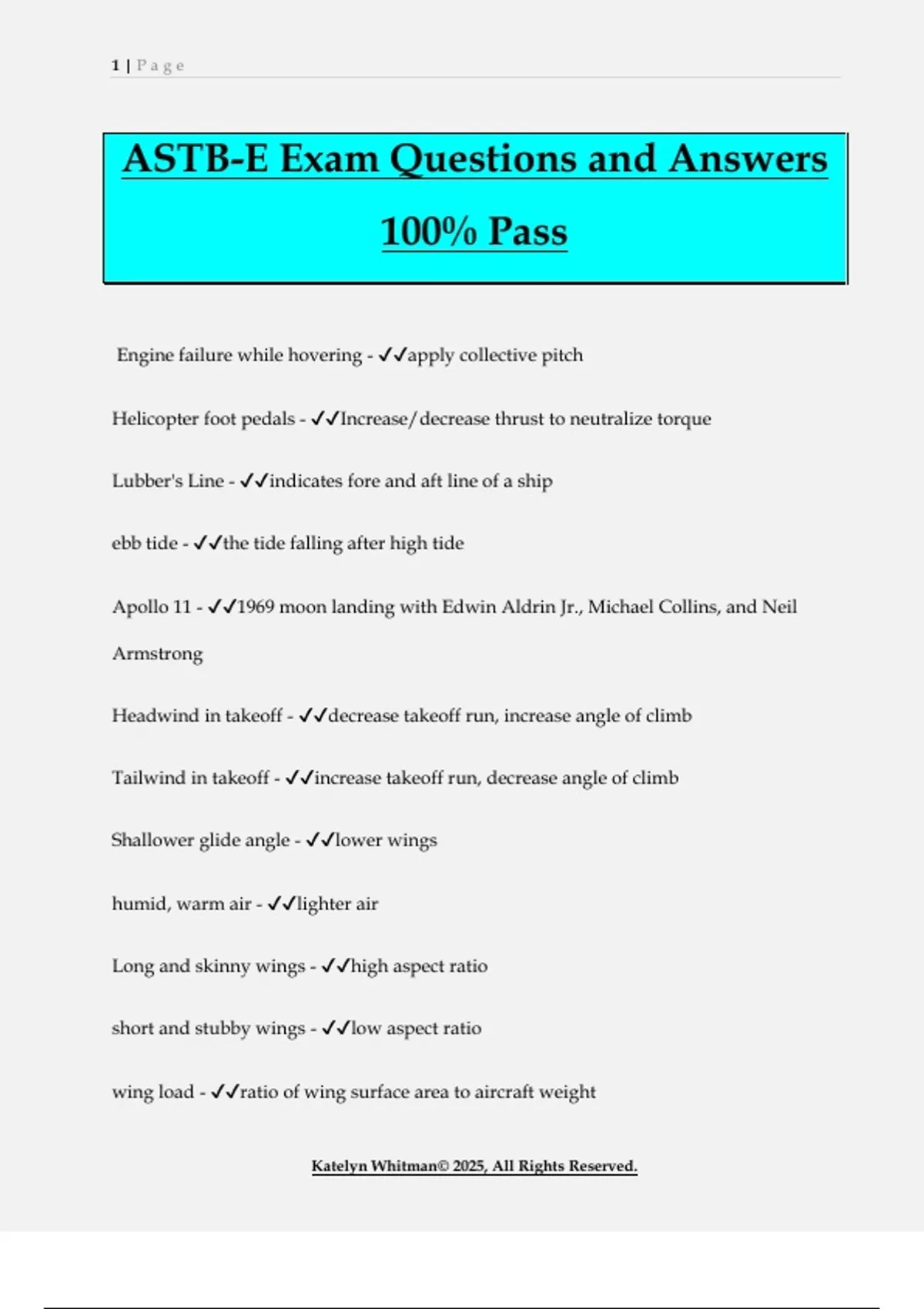 ASTB-E Exam Questions and Answers 100% Pass - ASTB - Stuvia US