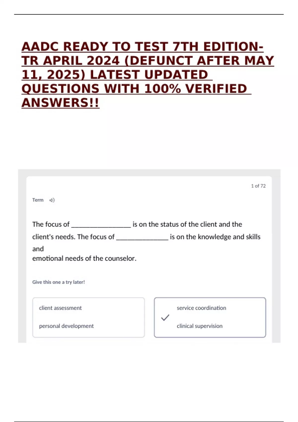 AADC READY TO TEST 7TH EDITION-TR APRIL 2024 (DEFUNCT AFTER MAY 11 ...