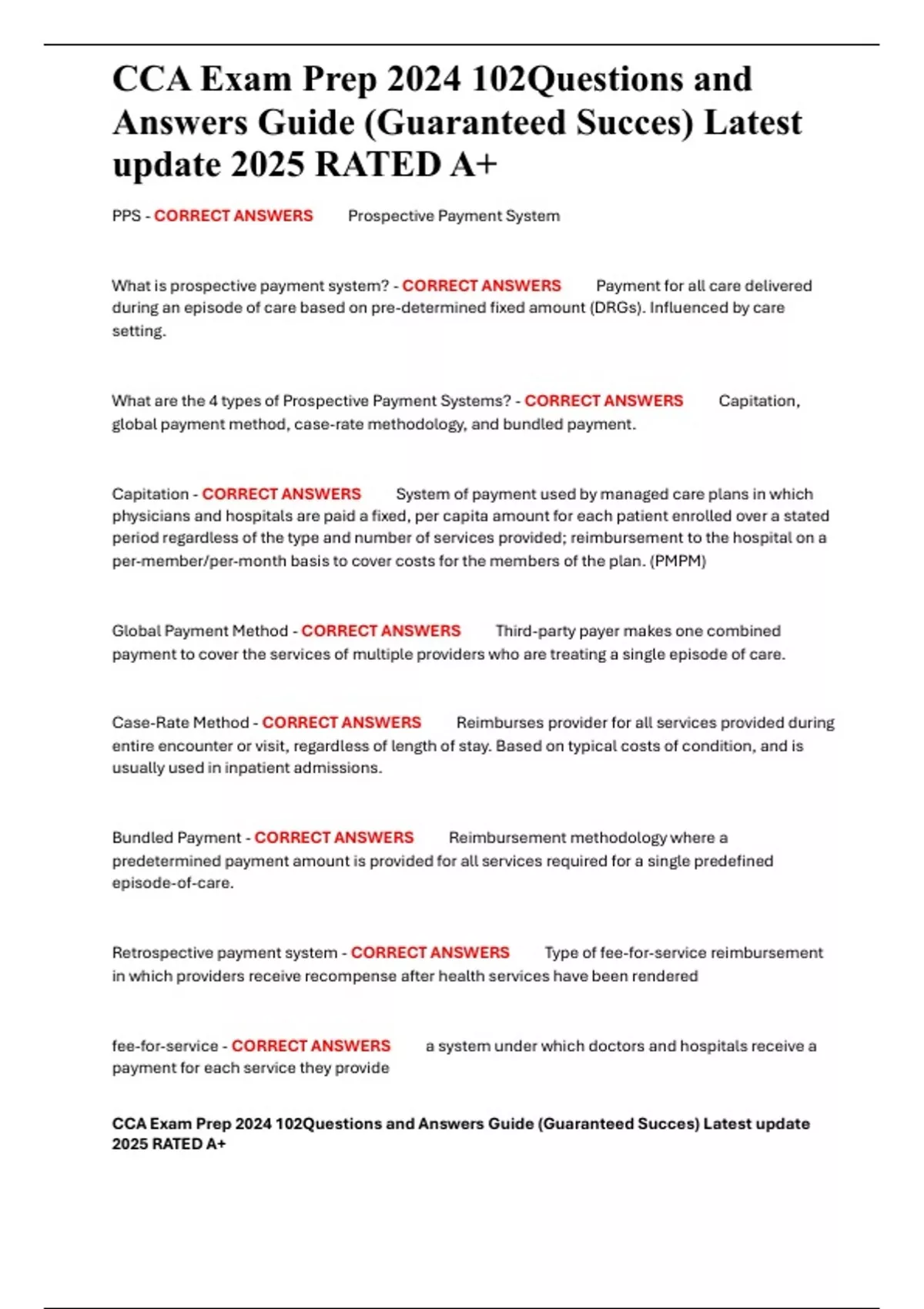 CCA Exam Prep 2024 102Questions and Answers Guide (Guaranteed Succes ...