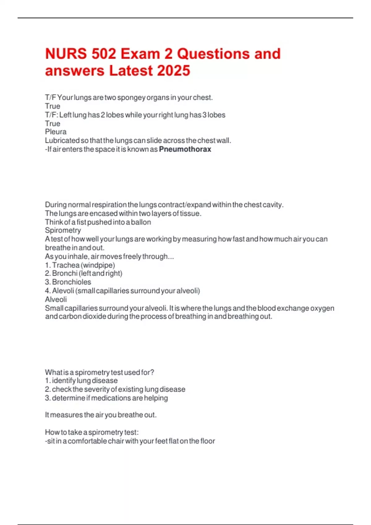 NURS 502 Exam 2 Questions and answers Latest 2025 - NURS 502 - Stuvia US