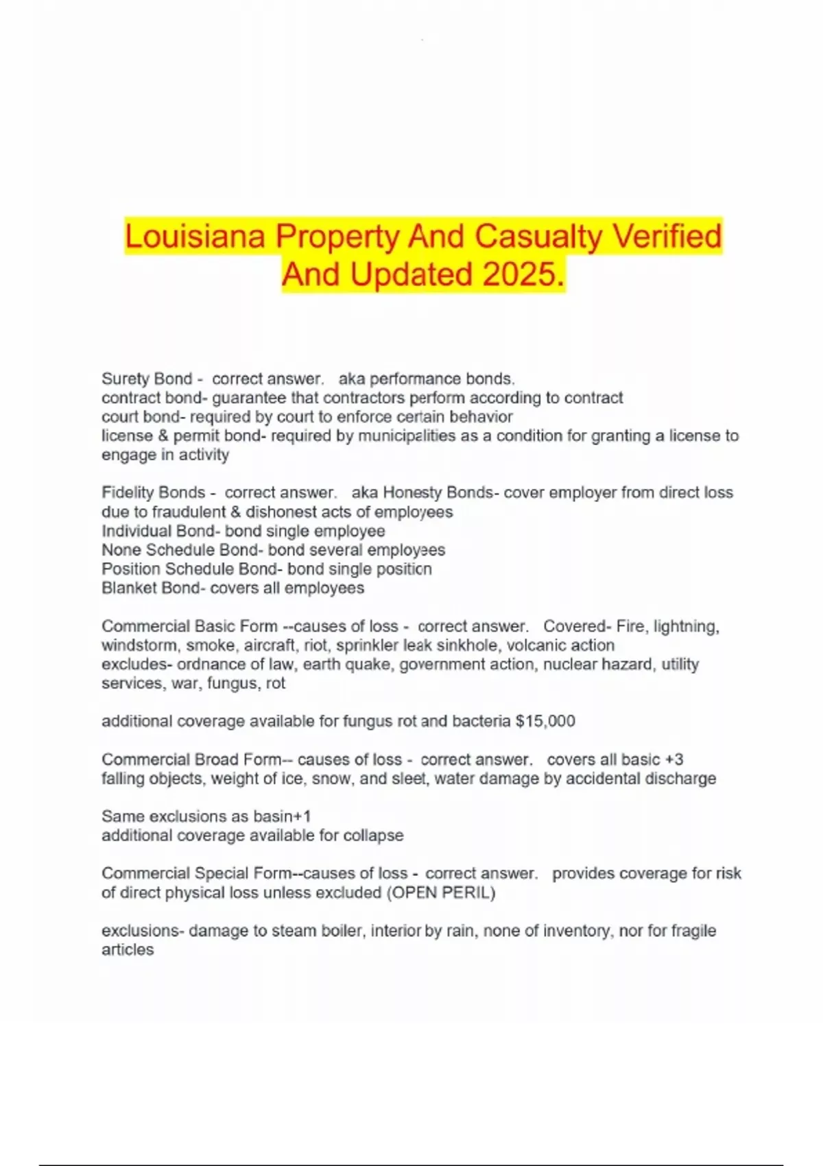Louisiana Property And Casualty Verified And Updated 2025. - Louisiana ...