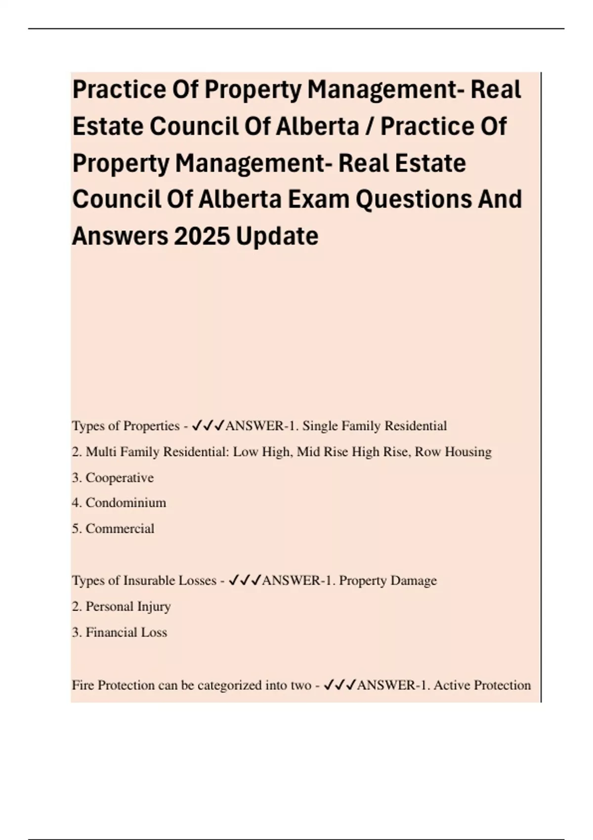 Practice Of Property Management- Real Estate Council Of Alberta ...
