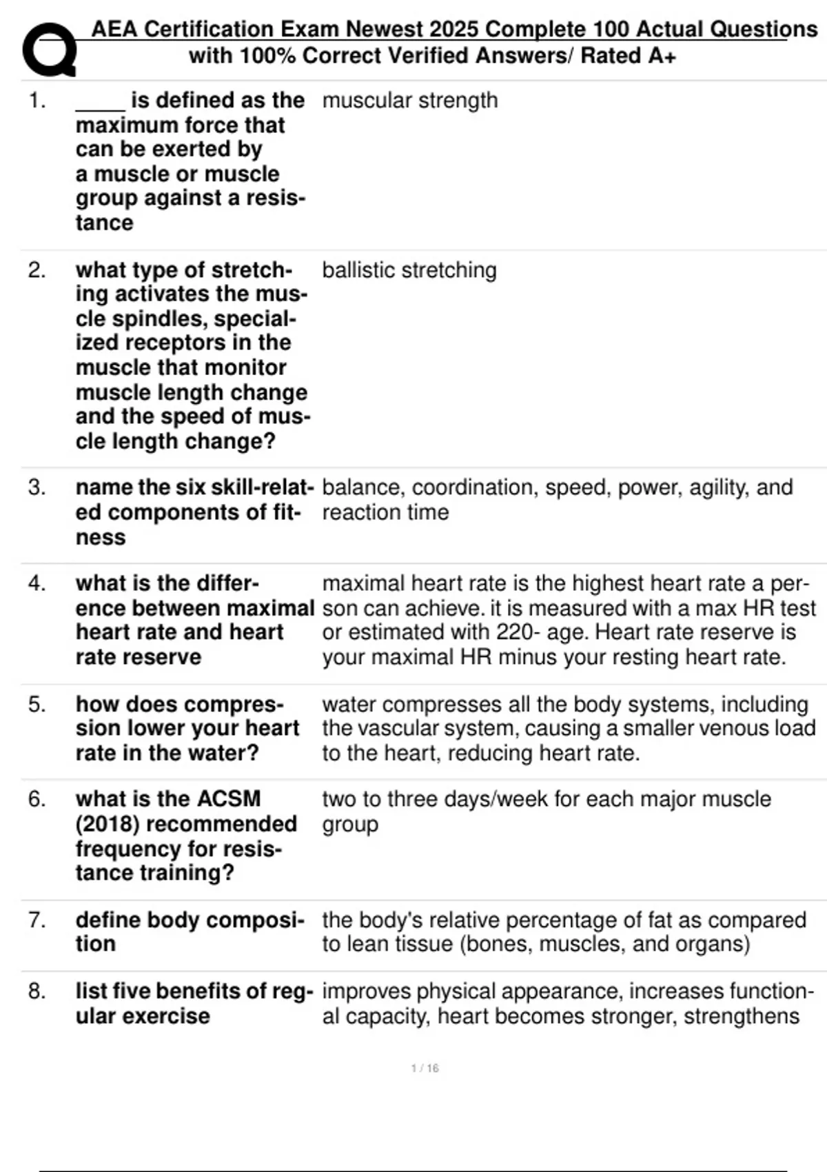AEA Certification Exam Newest 2025 Complete 100 Actual Questions with ...