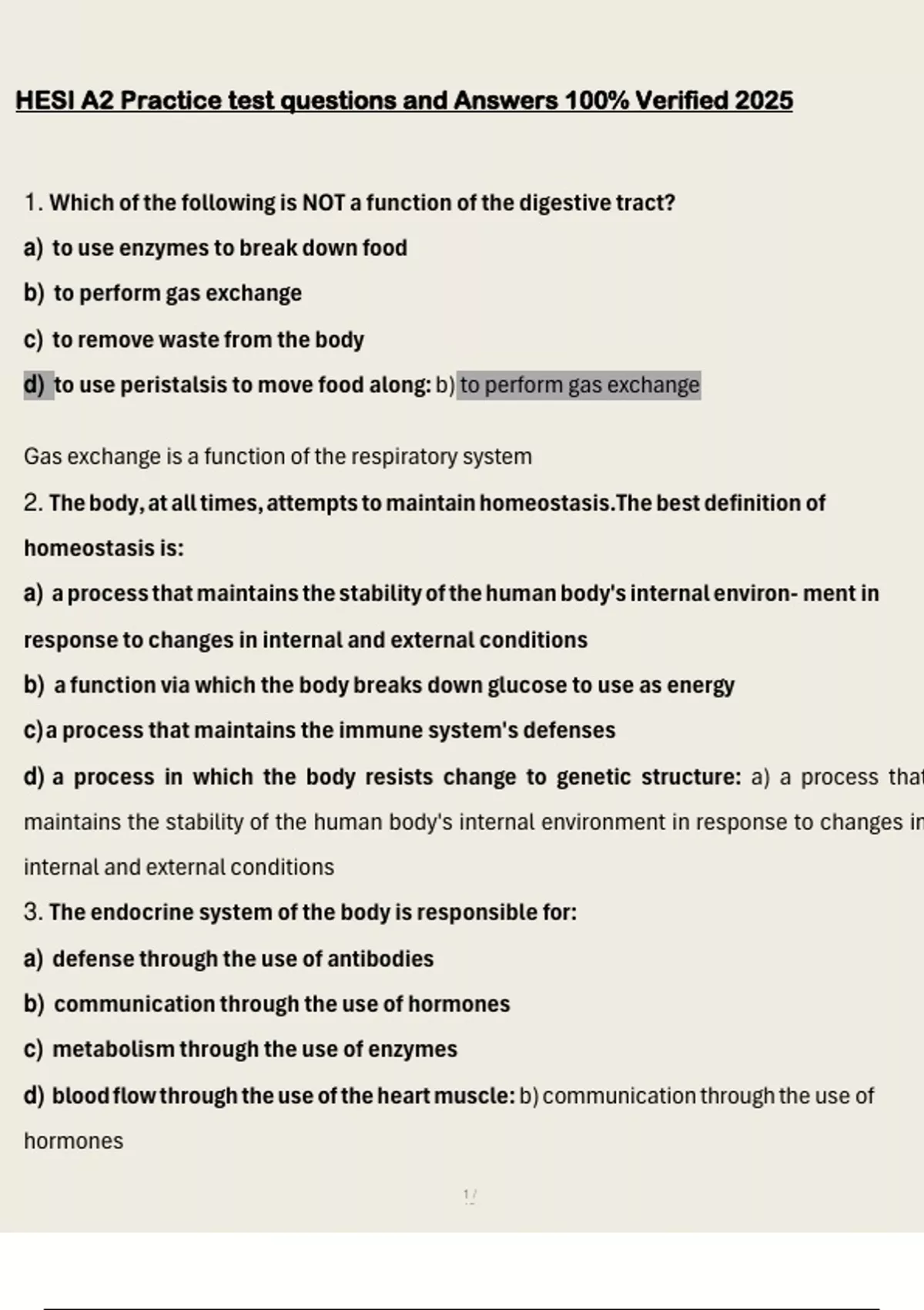 HESI A2 biology Practice test questions and Answers 100% Verified 2025 ...