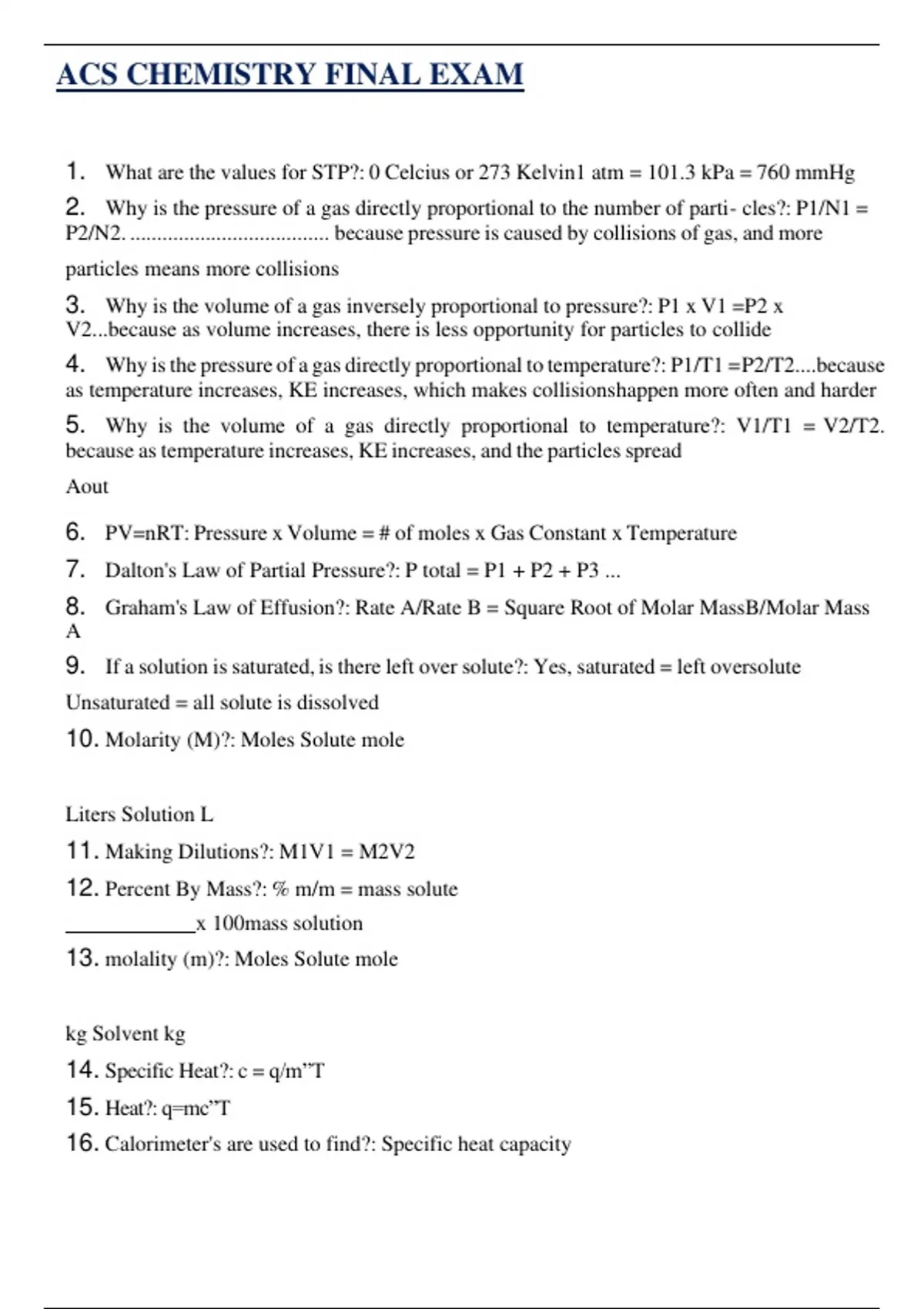 ACS CHEMISTRY FINAL EXAM 2024/2025 | QUESTIONS WITH 100% VERIFIED ...