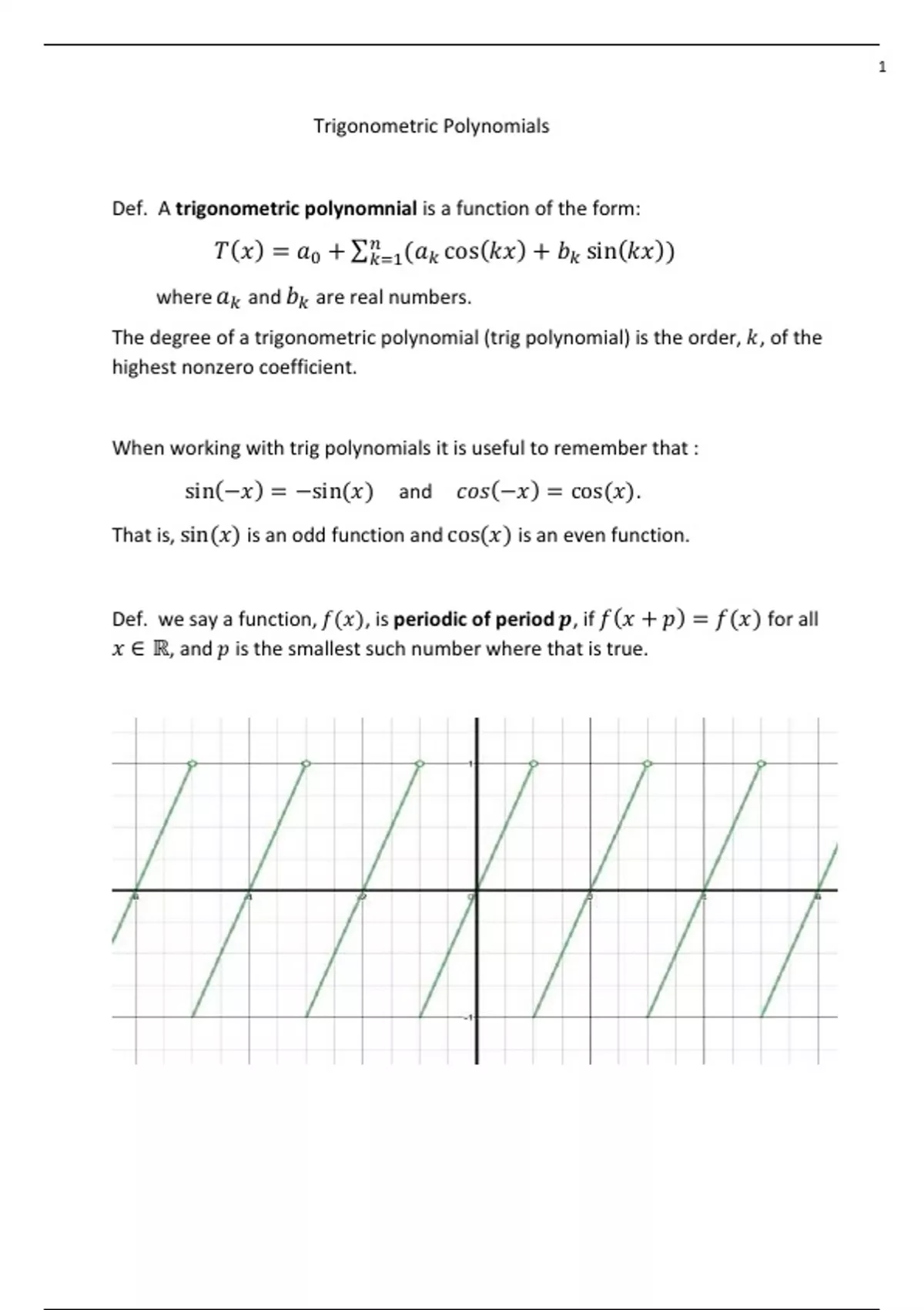 Analysis-2-Trigonometric Polynomials, guaranteed and verified 100% Pass - Math - Stuvia US
