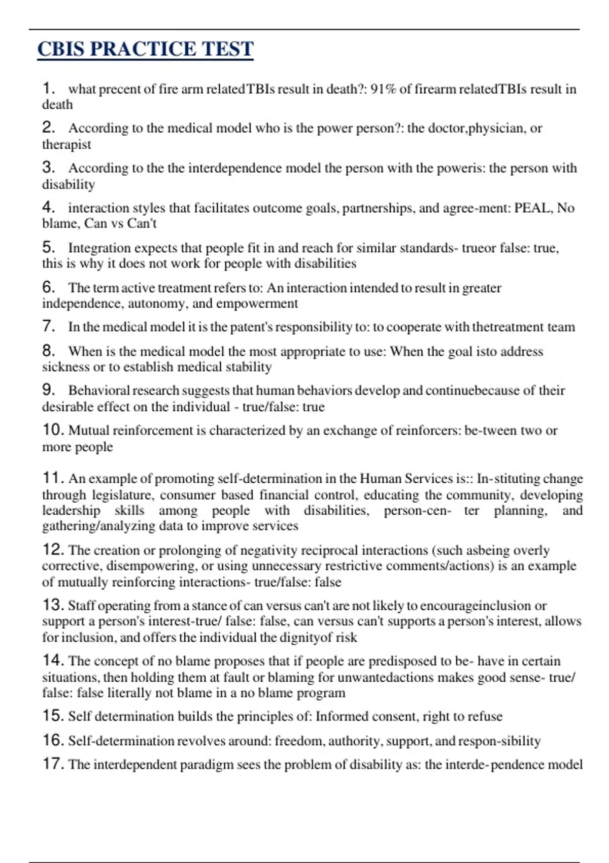 CBIS PRACTICE TEST 2024/2025 | QUESTIONS WITH 100% VERIFIED ANSWERS AND ...