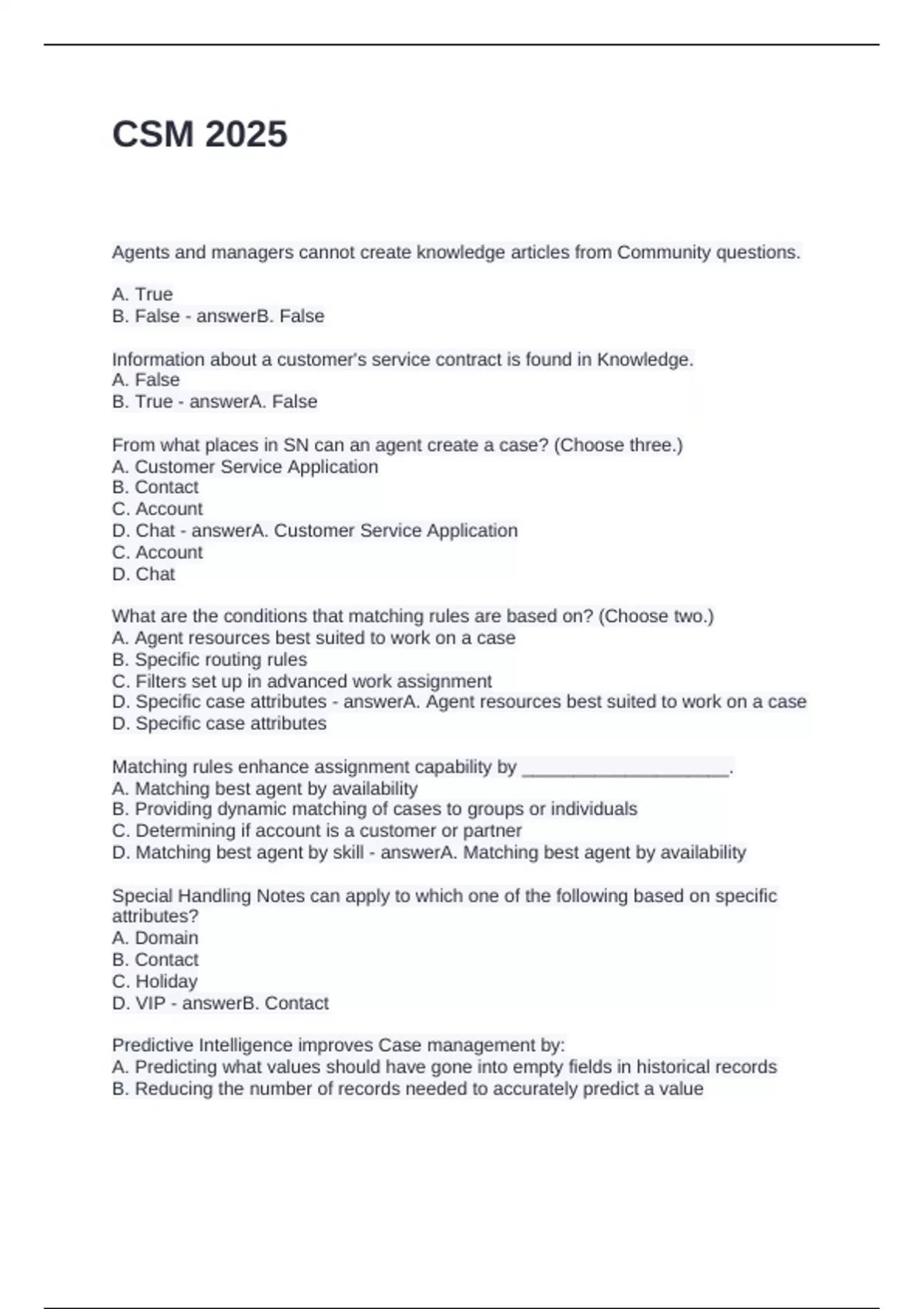 CSM 2025 QUESTIONS AND ANSWERS RATED A+ - Certified Scrum Master ...