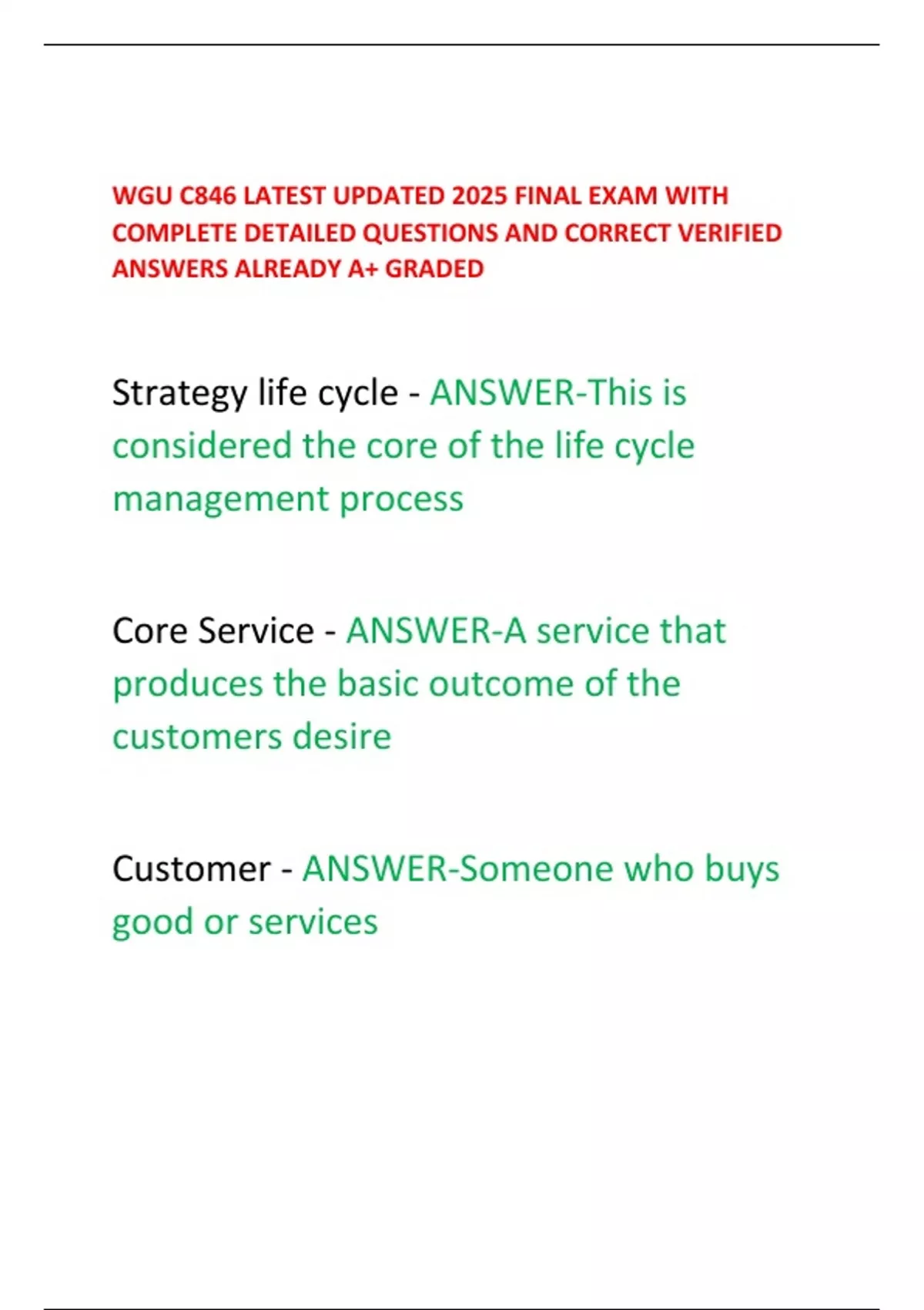 WGU C846 LATEST UPDATED 2025 FINAL EXAM WITH COMPLETE DETAILED ...