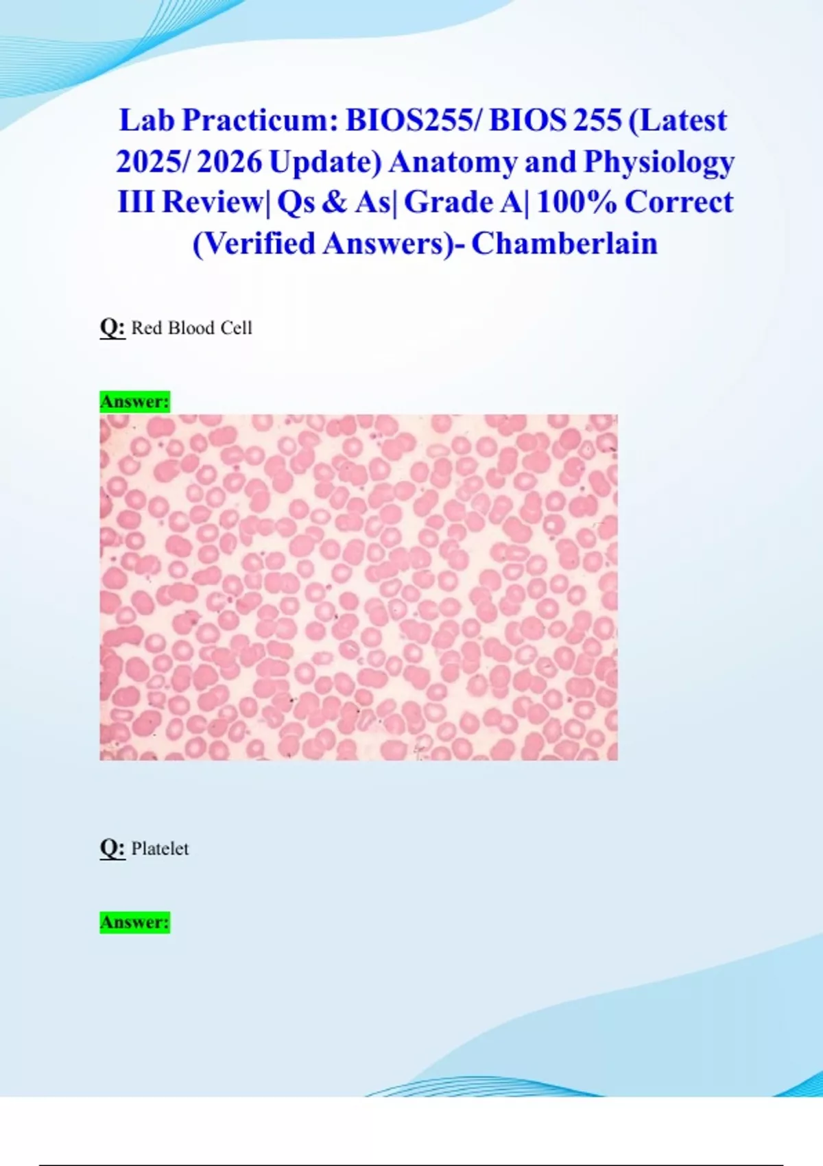 Lab Practicum: BIOS255/ BIOS 255 (Latest 2025/ 2026 Update) Anatomy and ...