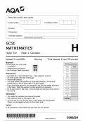 GCSE AQA June 2024 Higher Mathematics Paper 2 Calculator - Maths ...