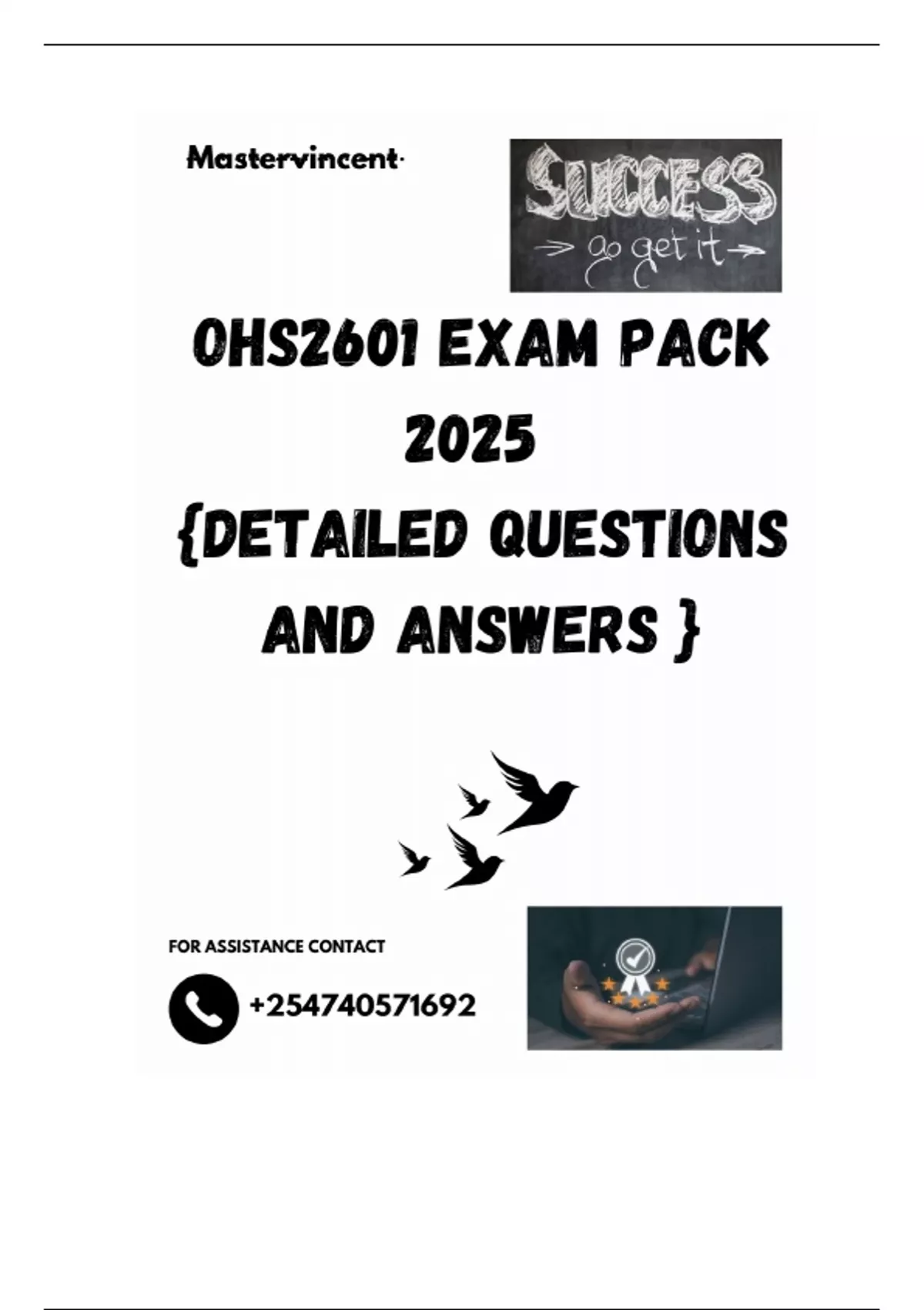 OHS2601 EXAM PACK 2025 {DETAILED QUESTIONS AND ANSWERS } - OHS2601 - Stuvia SA