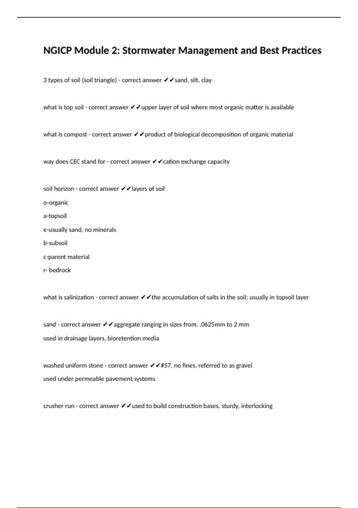 NGICP Module 2: Stormwater Management and Best Practices - NGICP - Stuvia US
