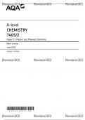 A-Level AQA 2024 Chemistry Paper 2 Mark Scheme - All - Stuvia UK