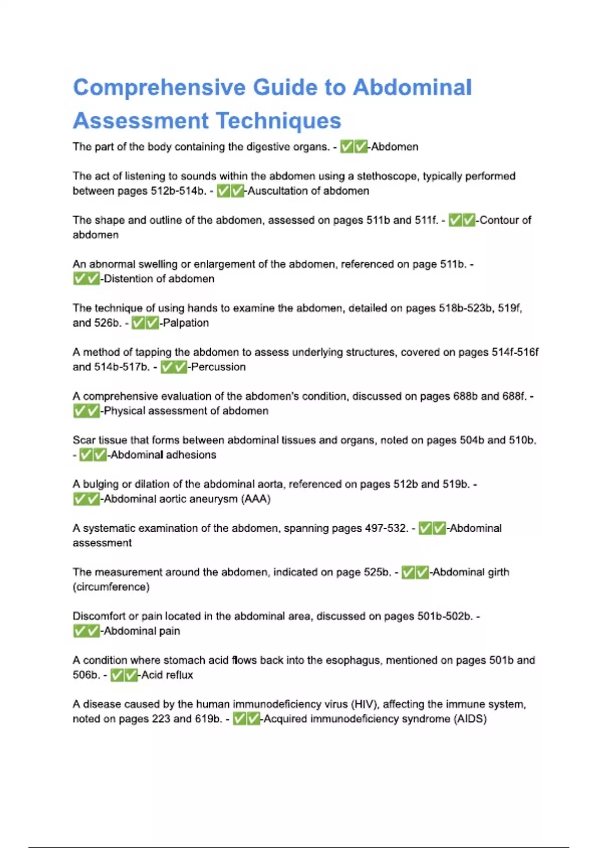 Comprehensive Guide to Abdominal Assessment Techniques (Latest 2024 ...