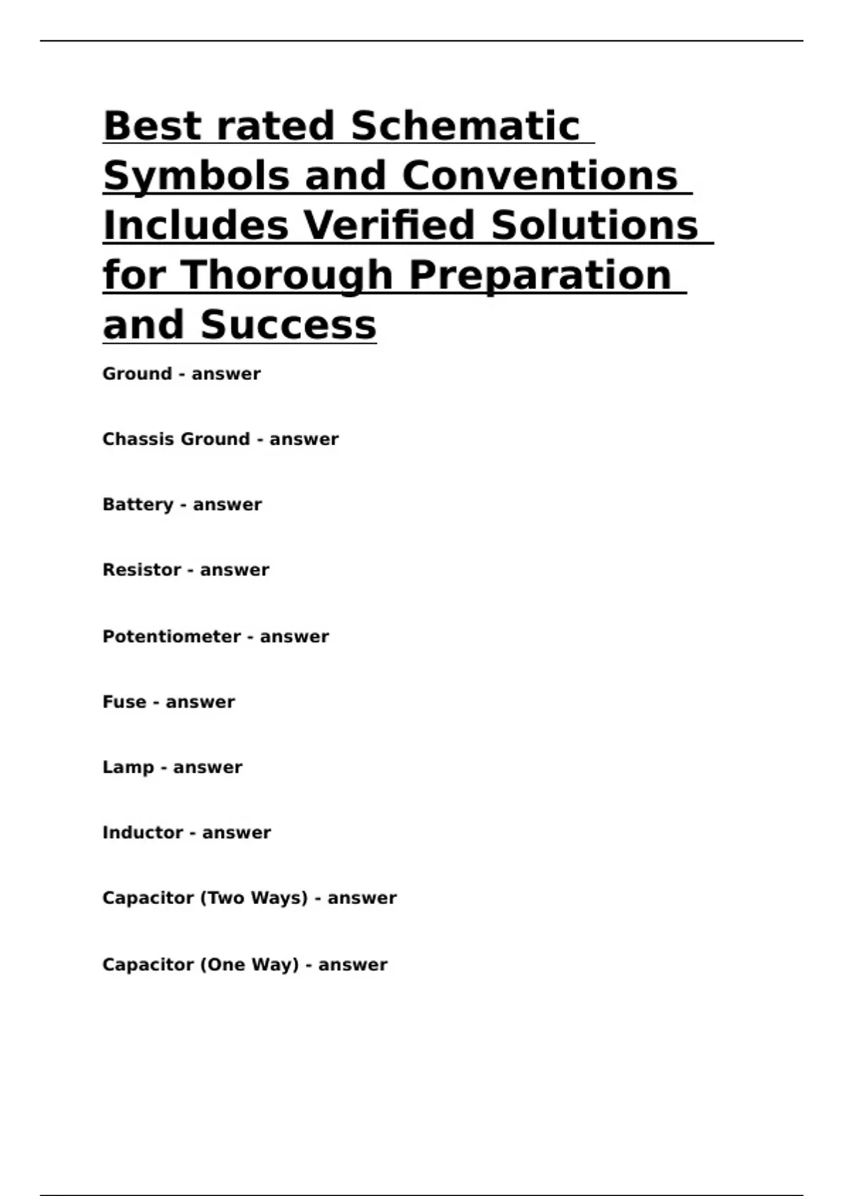 Best rated SchematicSymbols and Conventions Includes Verified Solutions ...