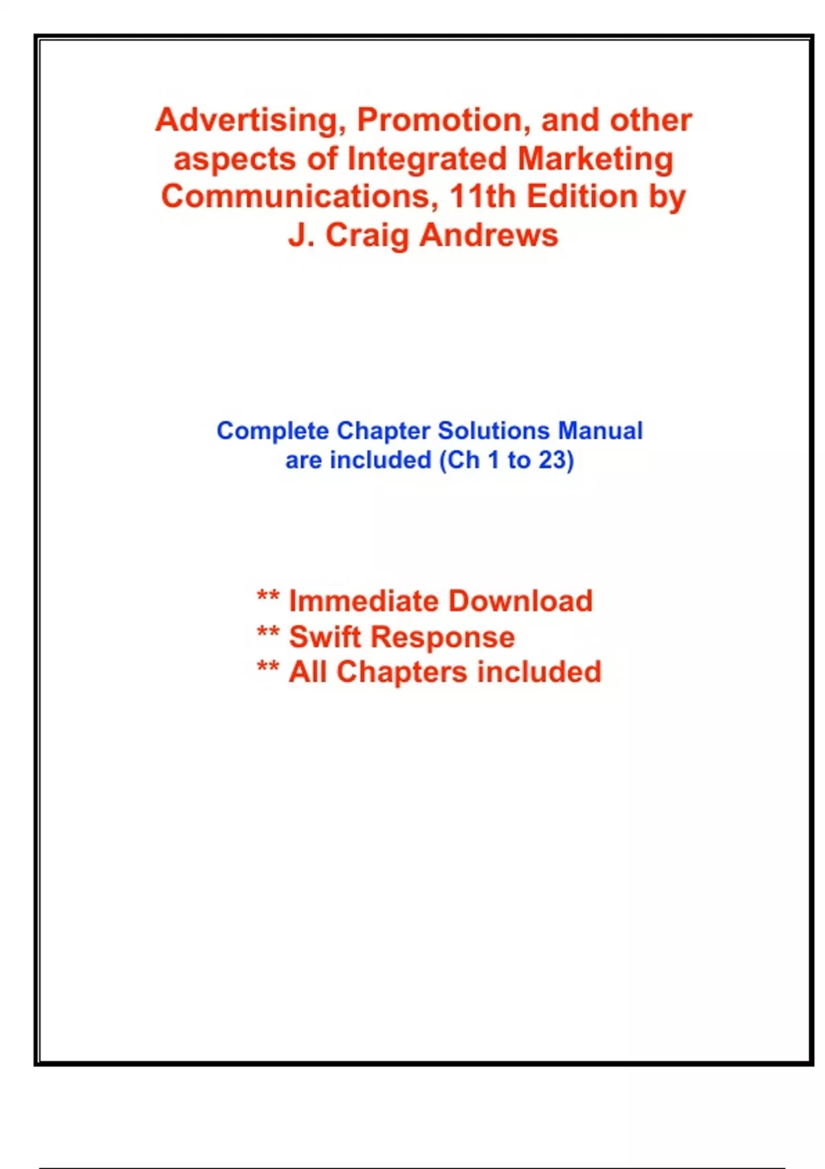 Solutions for Advertising, Promotion, and other aspects of Integrated ...