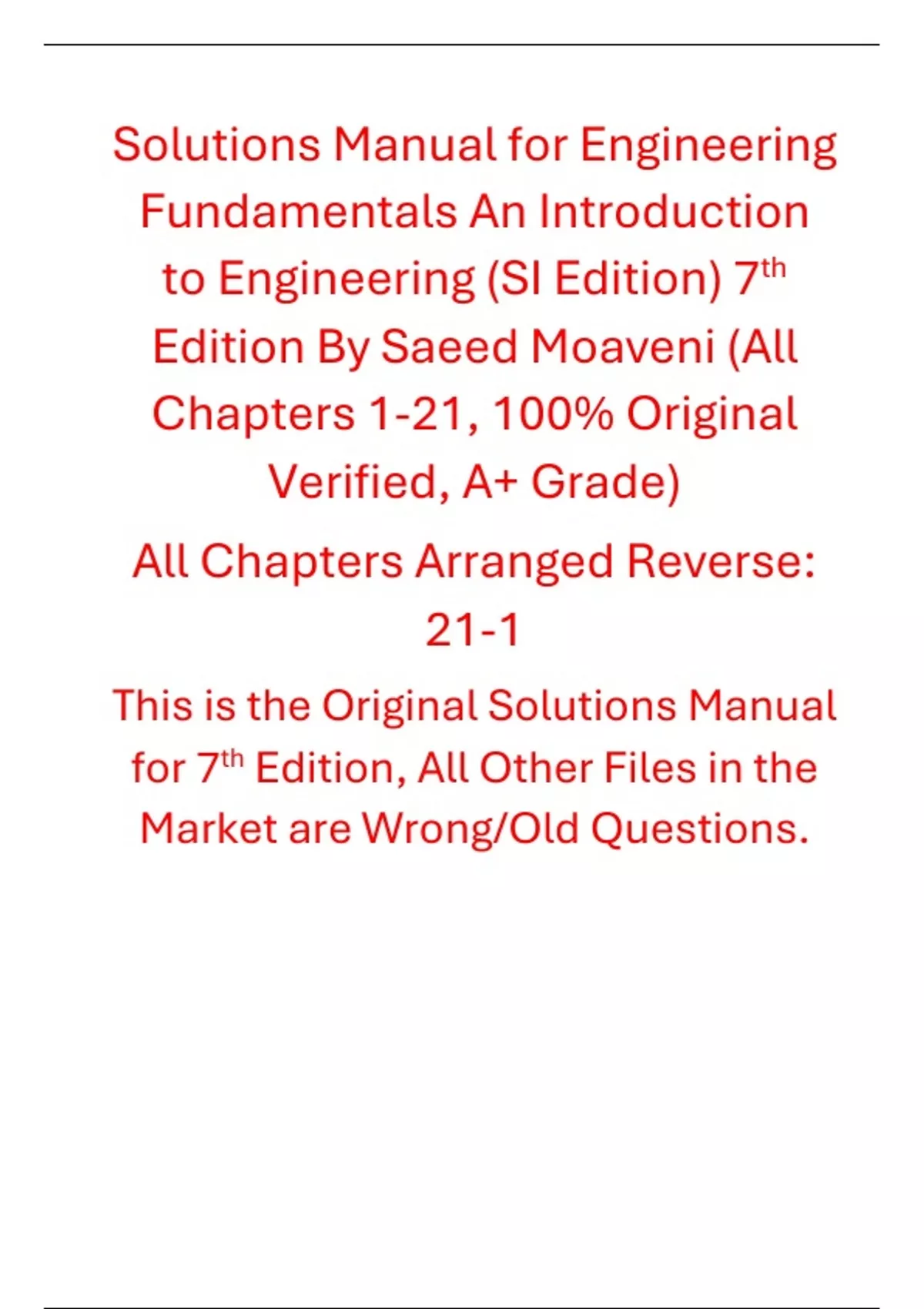 Engineering Fundamentals An Introduction to Engineering (SI Edition ...