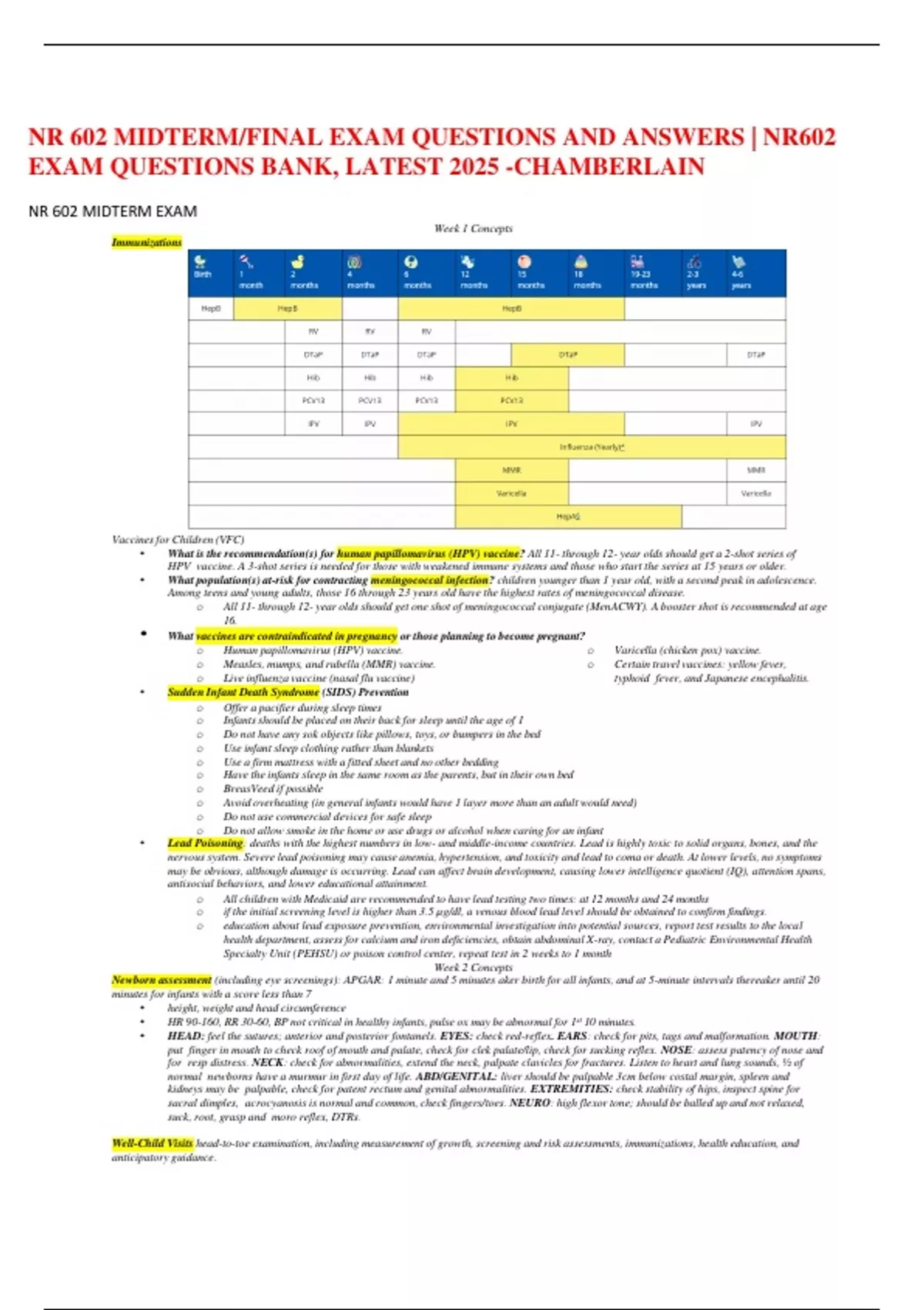 NR 602 MIDTERM/FINAL EXAM QUESTIONS AND ANSWERS | NR602 EXAM QUESTIONS ...
